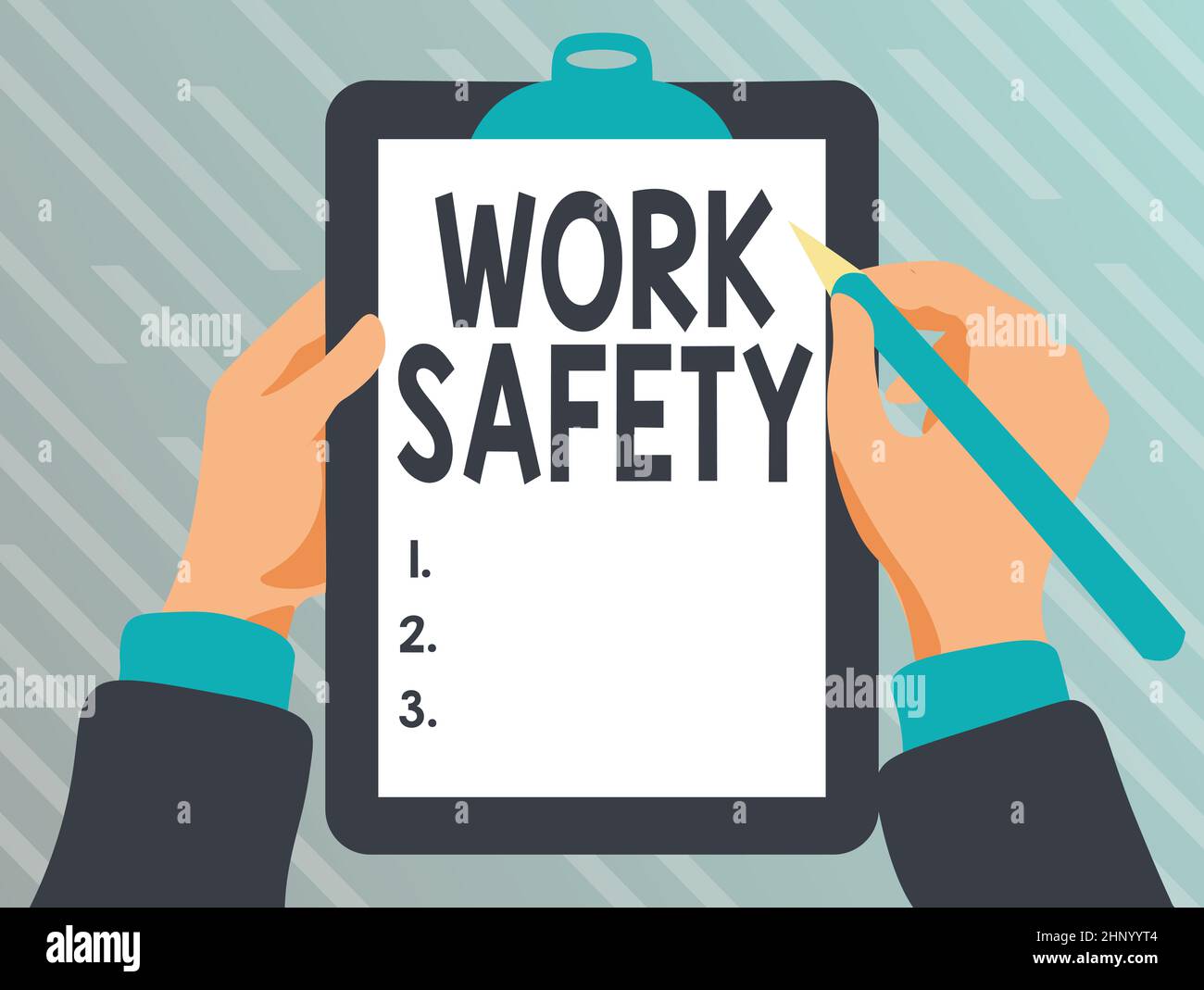 Sign displaying Work Safety, Internet Concept policies and procedures ...