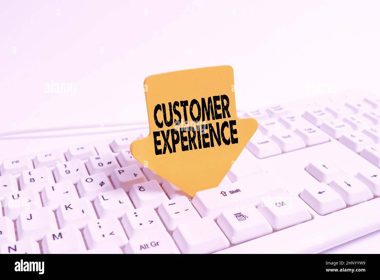Text caption presenting Customer Experience, Word for product of ...