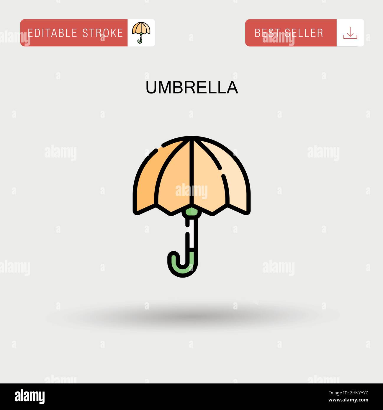 Umbrella Simple vector icon Stock Vector Image & Art - Alamy