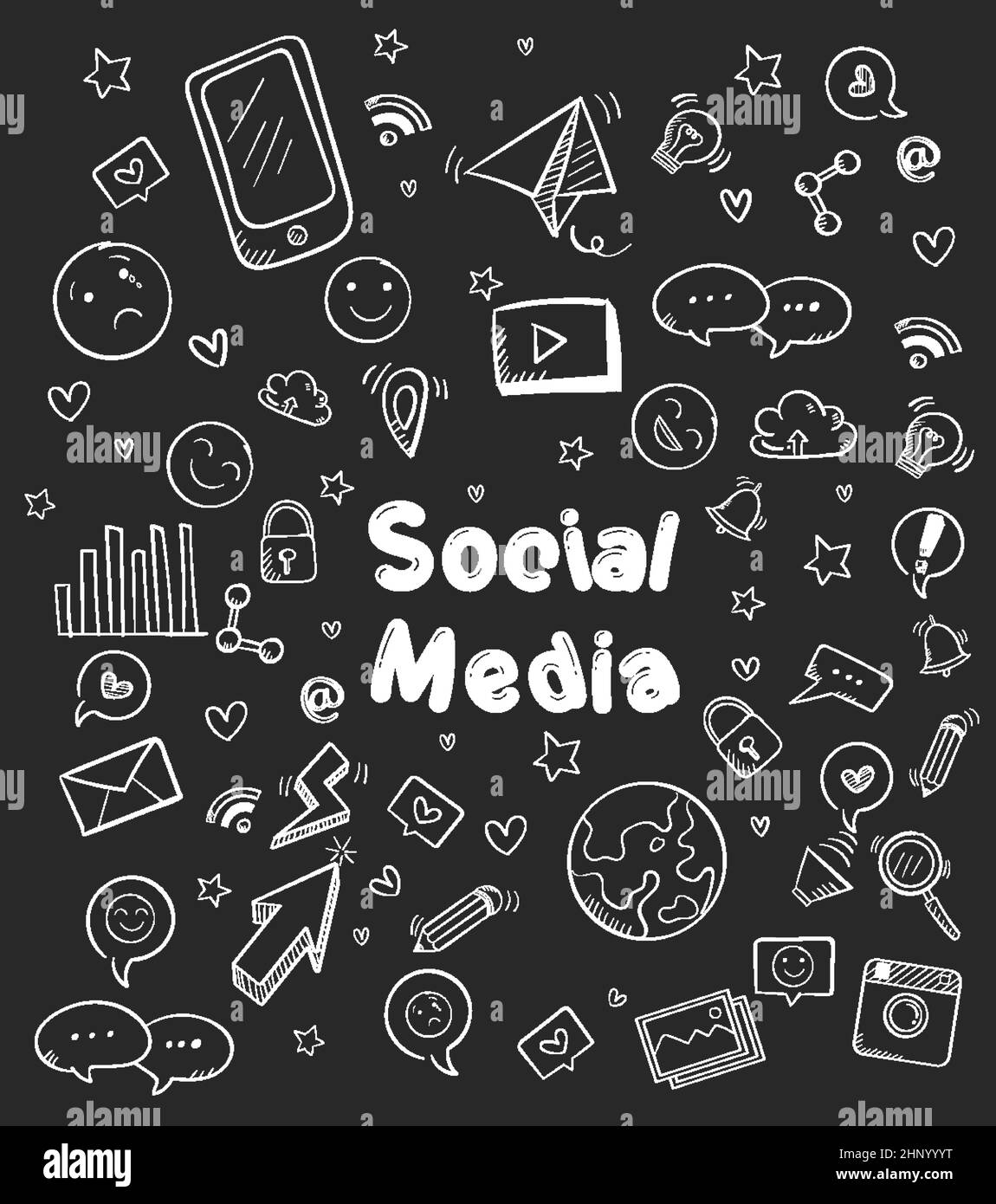 Hand drawn doodle icons set illustration Stock Vector Image & Art - Alamy