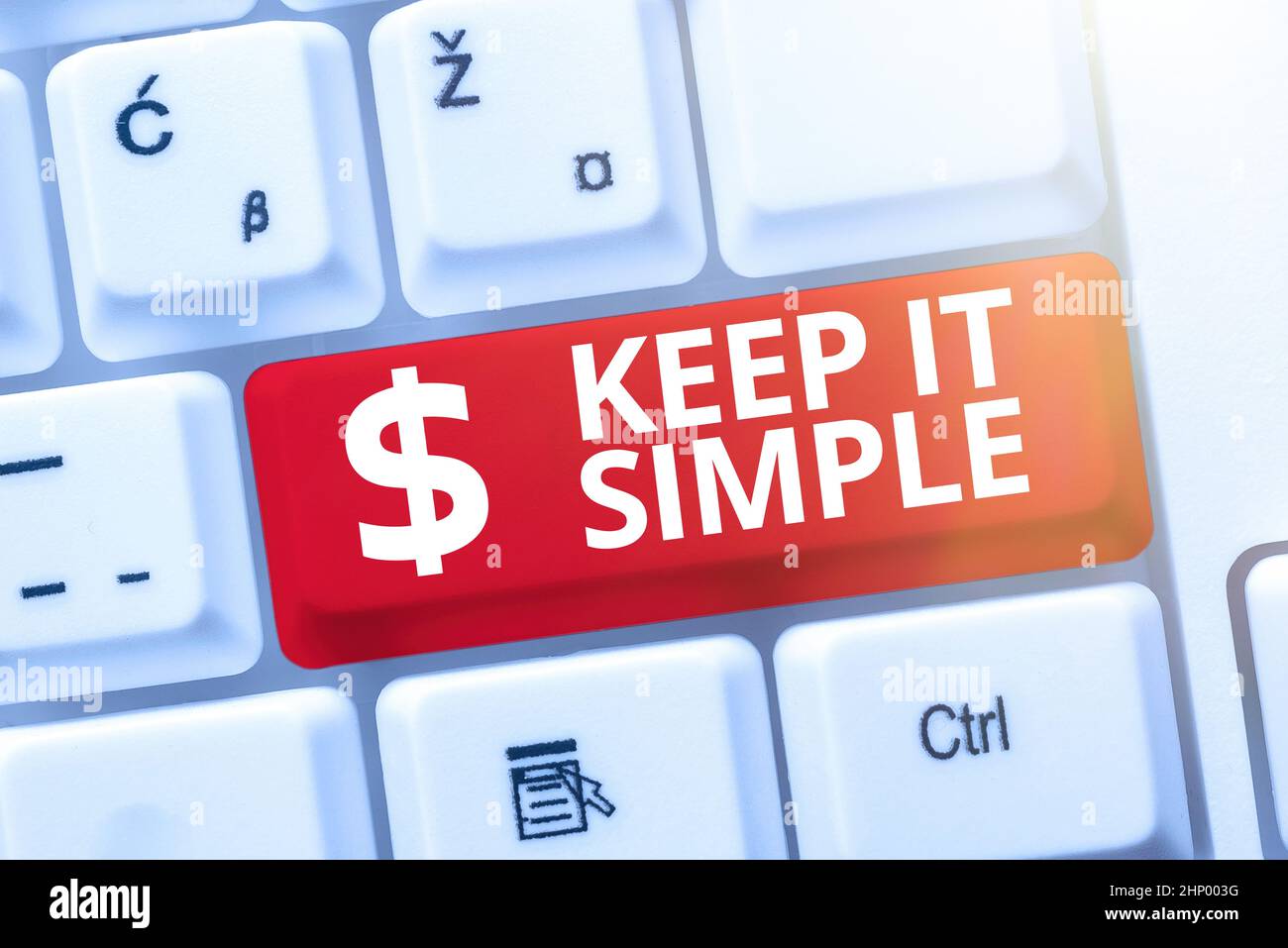 Conceptual caption Keep It Simple, Business approach ask something easy ...