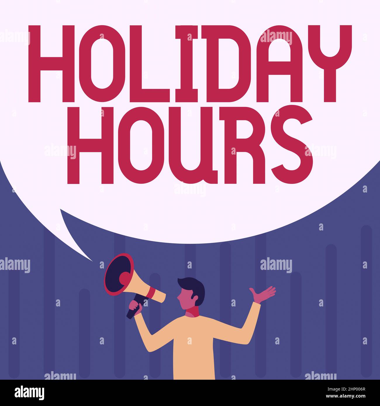 Text showing inspiration Holiday Hours, Conceptual photo Overtime work ...