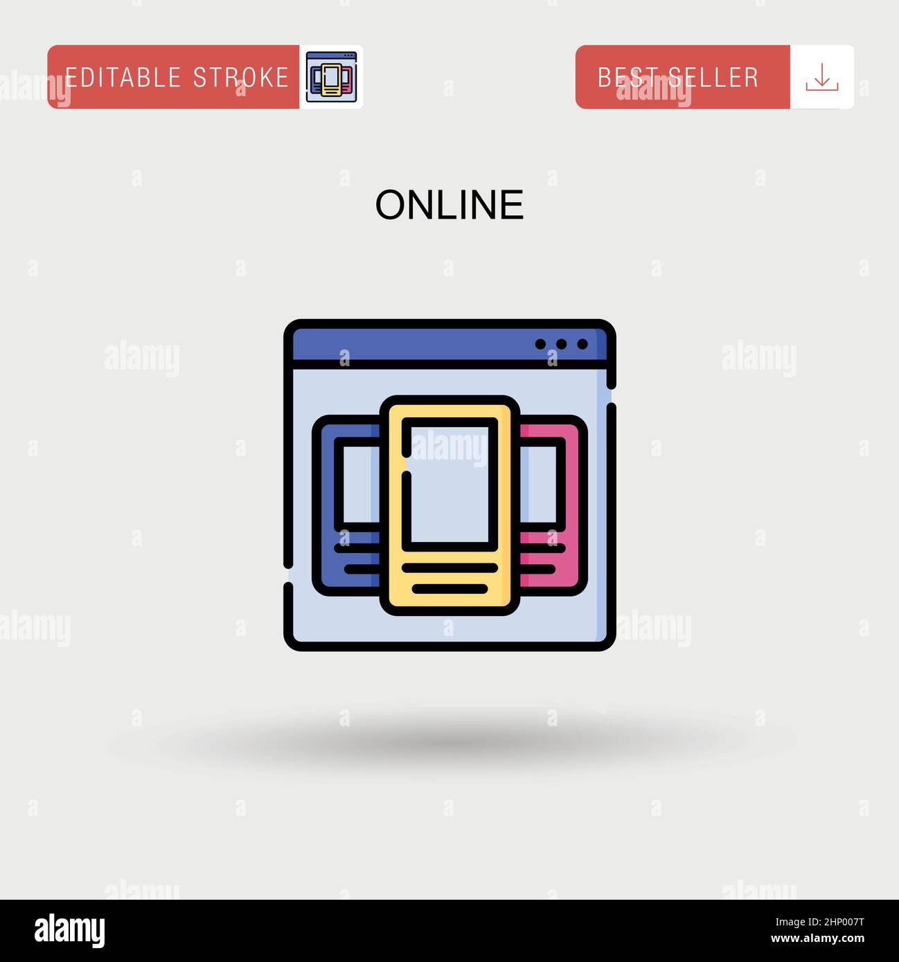 Online Simple vector icon Stock Vector Image & Art - Alamy