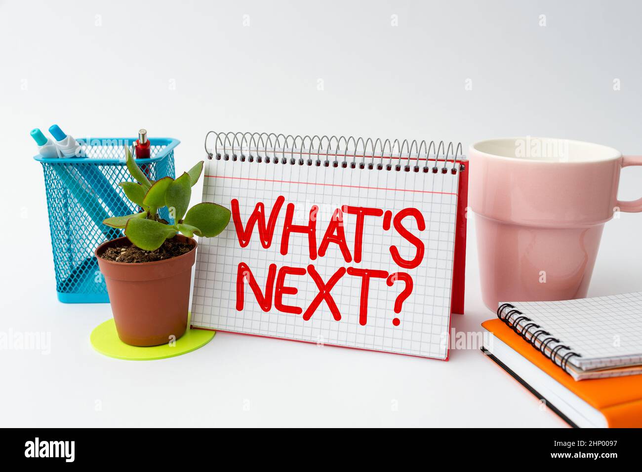 Text showing inspiration What S Next Question, Business approach asking ...