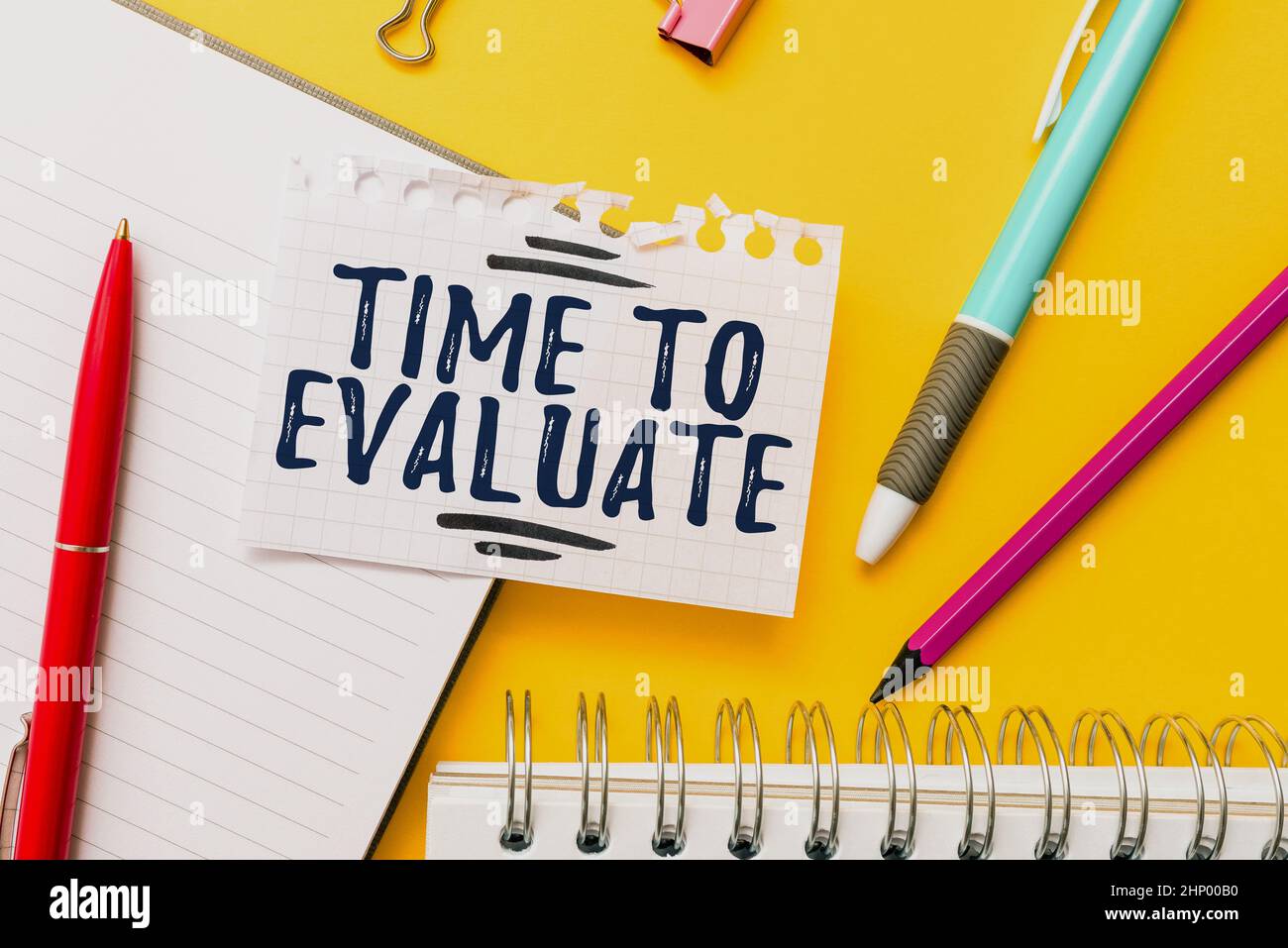 Inspiration showing sign Time To Evaluate, Word for judge something ...