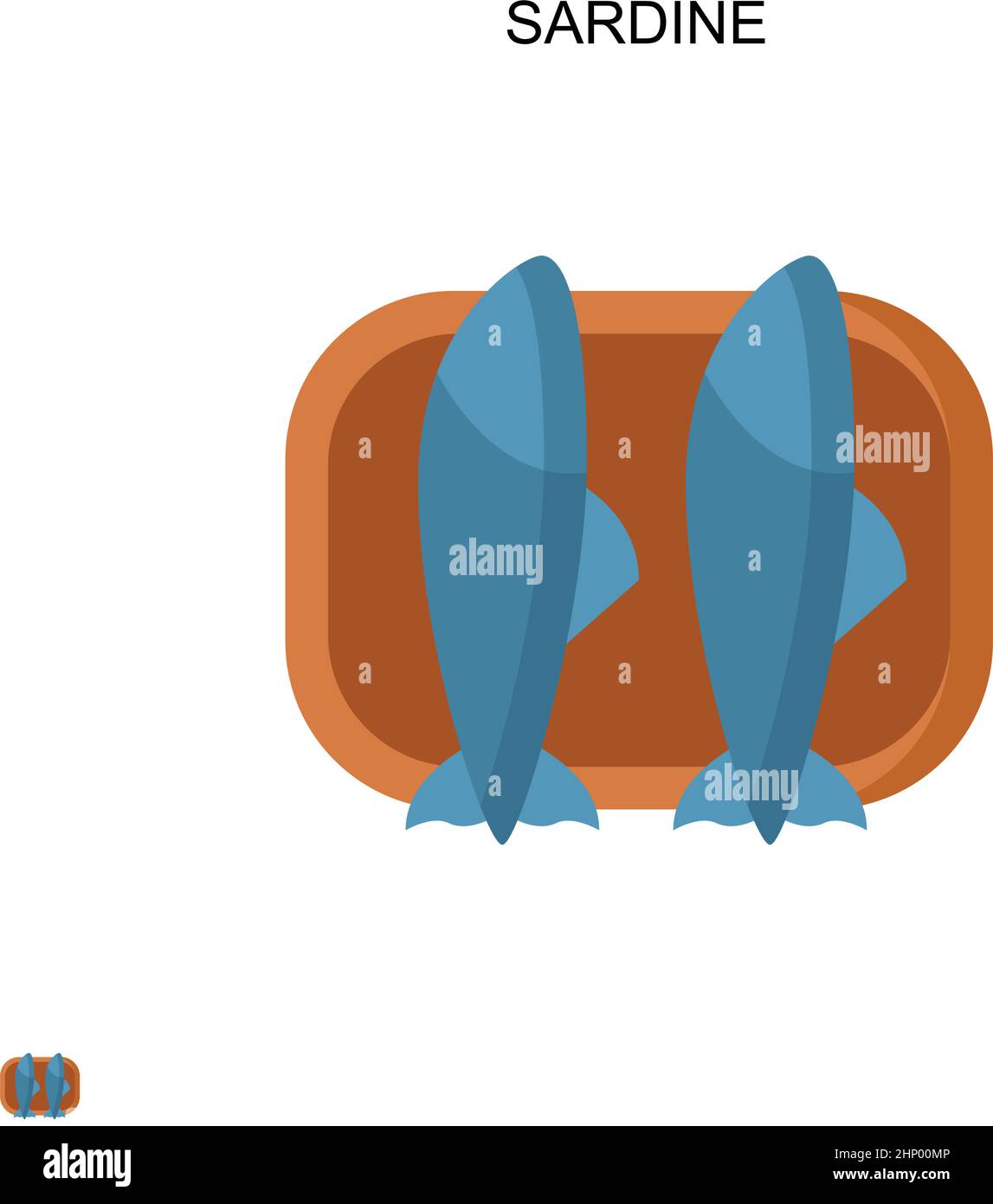 Sardine Simple vector icon. Illustration symbol design template for web ...