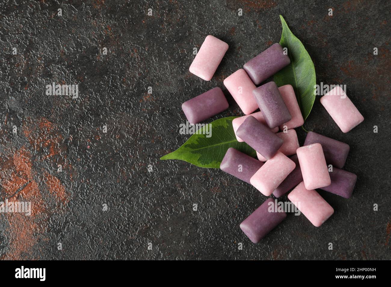 Concept of chewing or bubble gum, space for text Stock Photo - Alamy