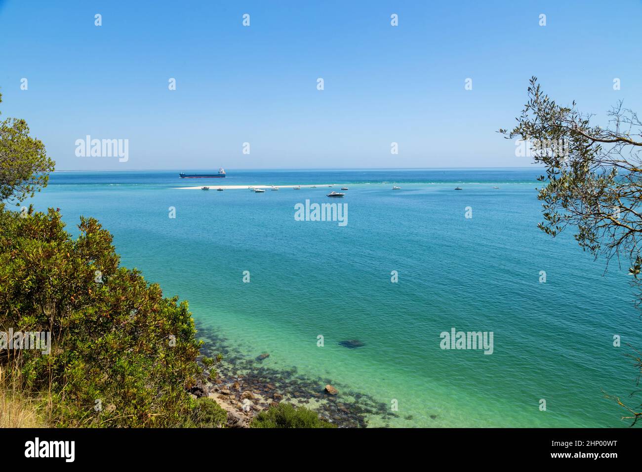 Beautiful landscape view of the National Park Arrabida in Setubal ...