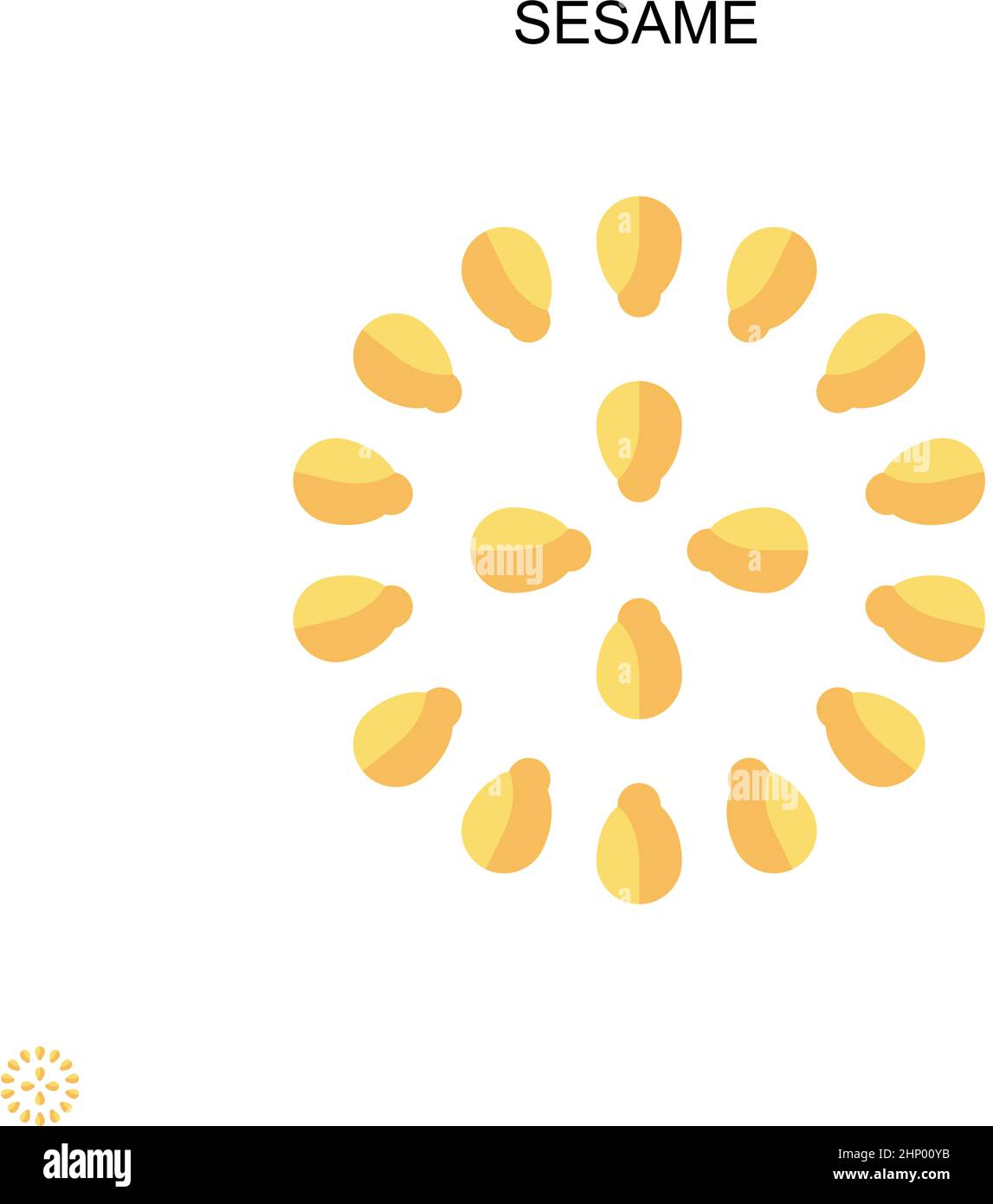 Sesame Simple vector icon. Illustration symbol design template for web ...