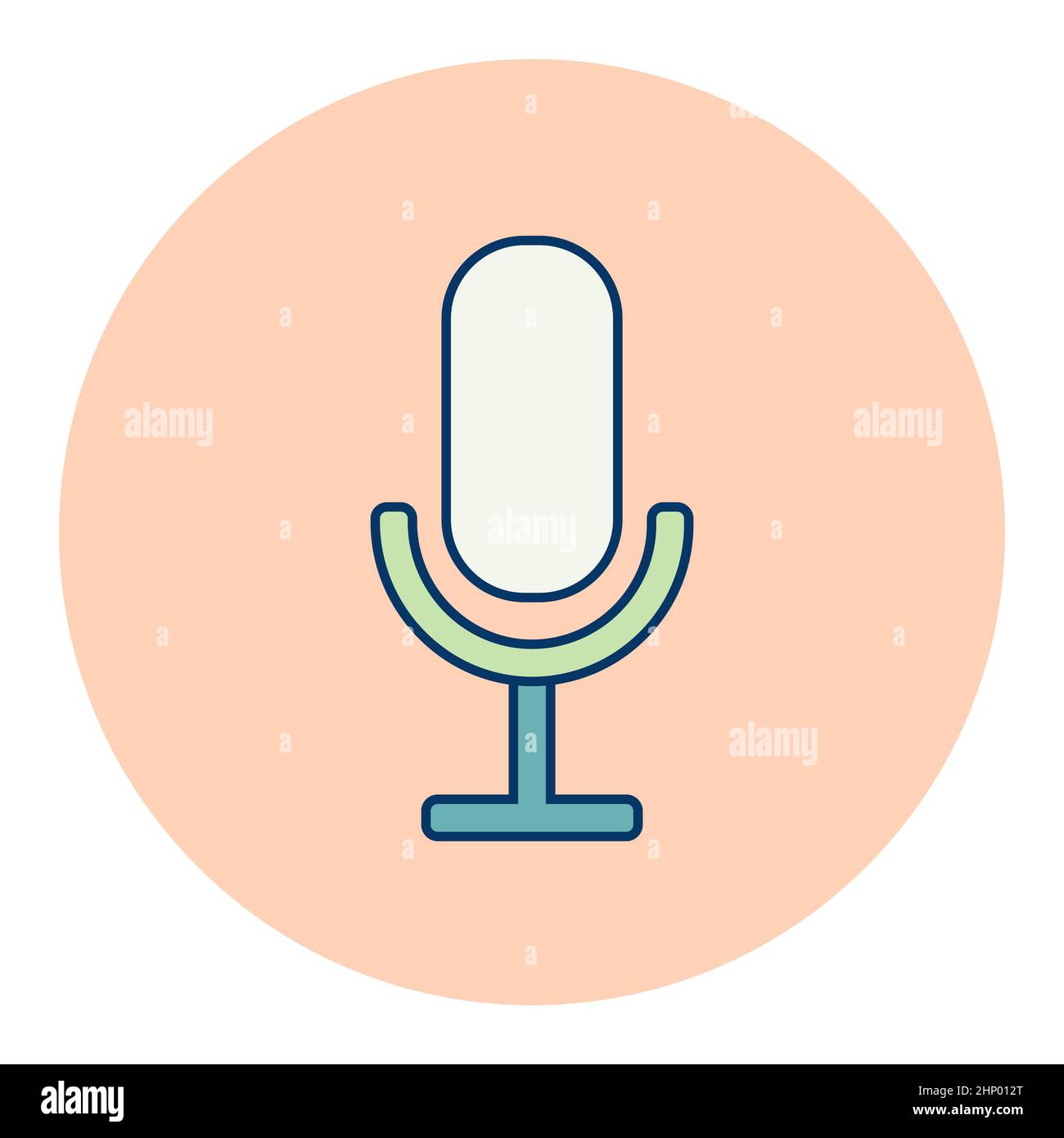 Record microphone mic vector isolated icon. E-commerce sign. Graph ...