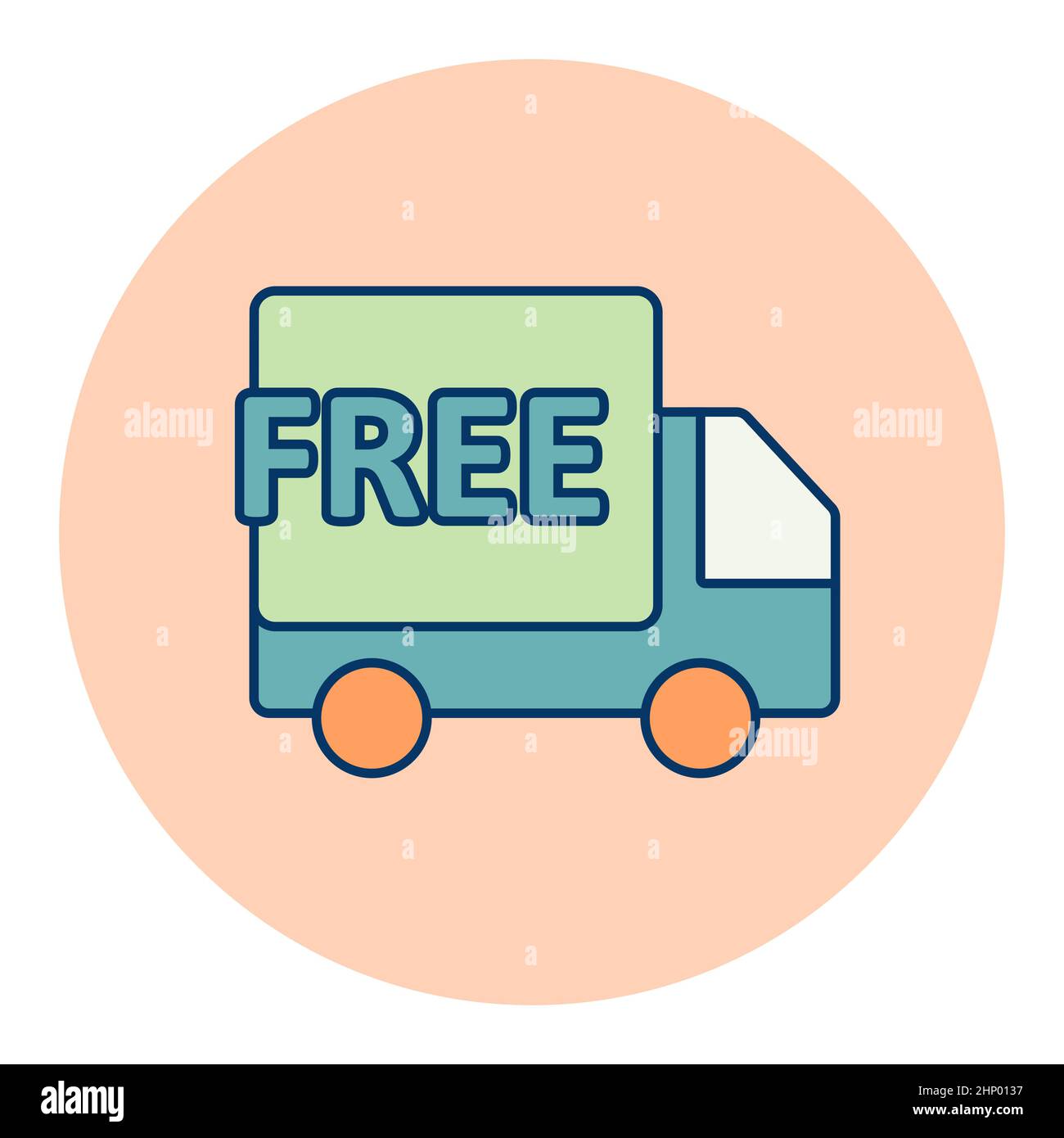 Free shipping isolated icon. E-commerce sign. Graph symbol for your web ...