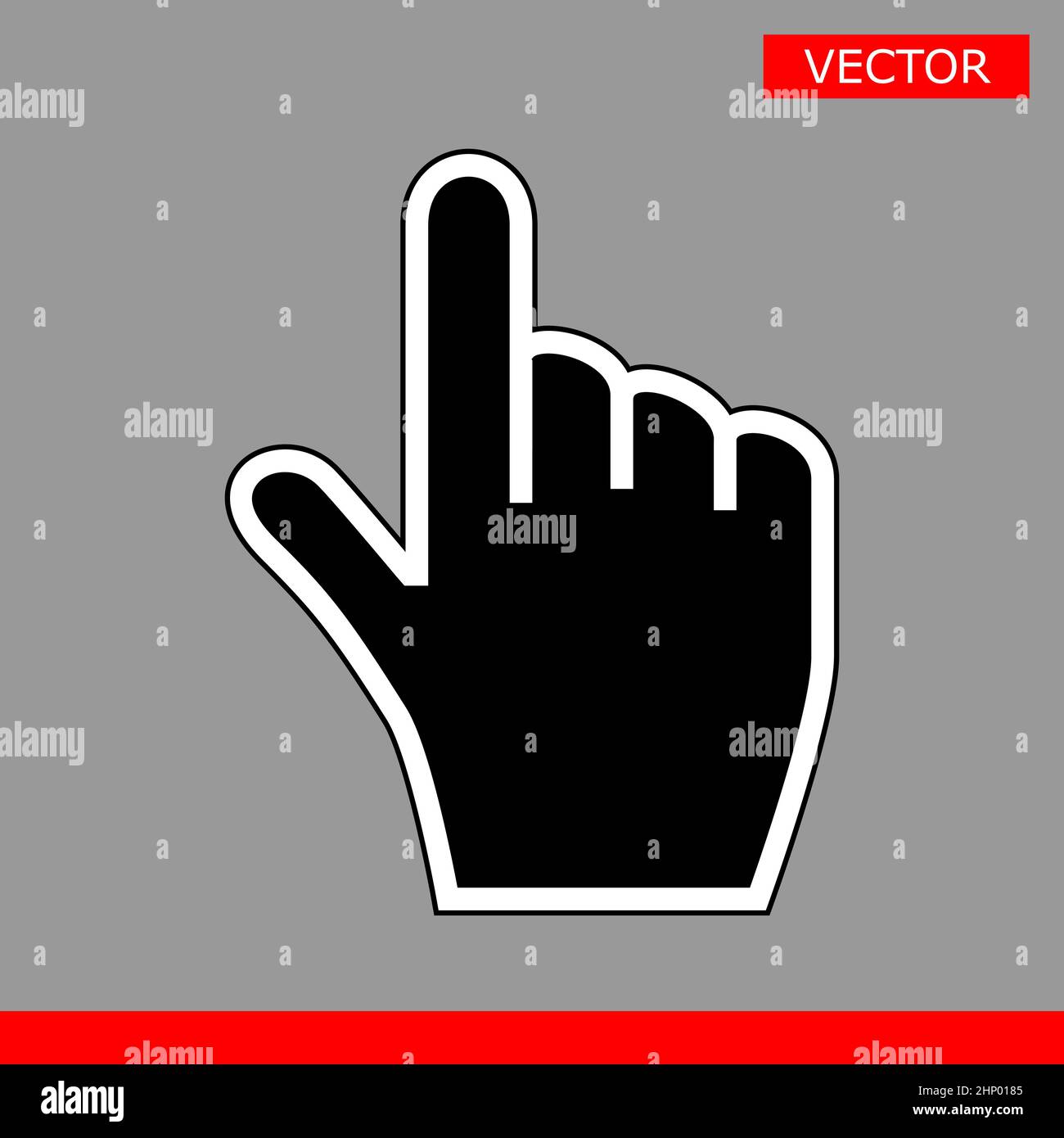 Black hand cursors icons vector illustration set Stock Vector Image ...