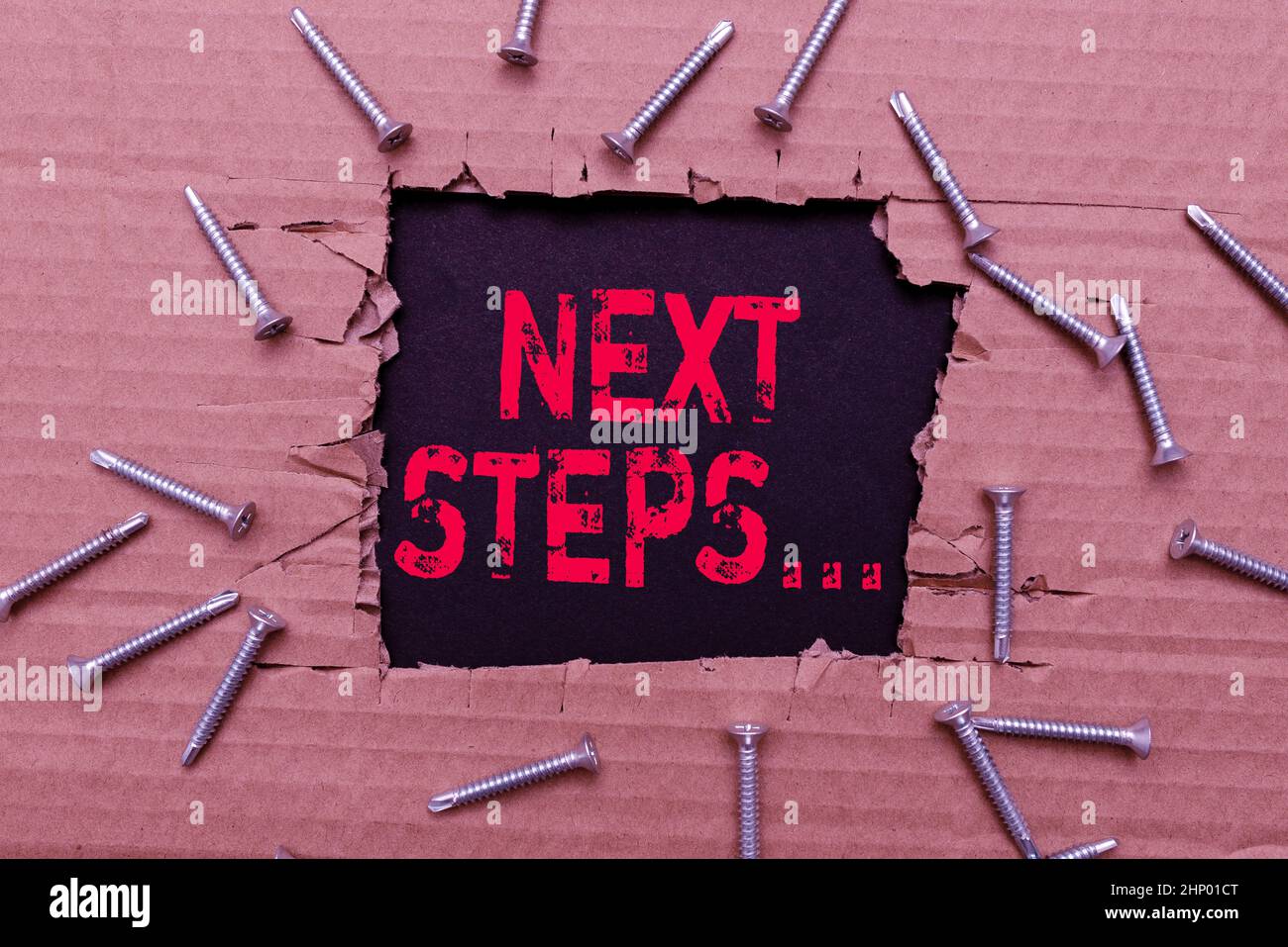 Inspiration showing sign Next Steps, Word for something you do after ...