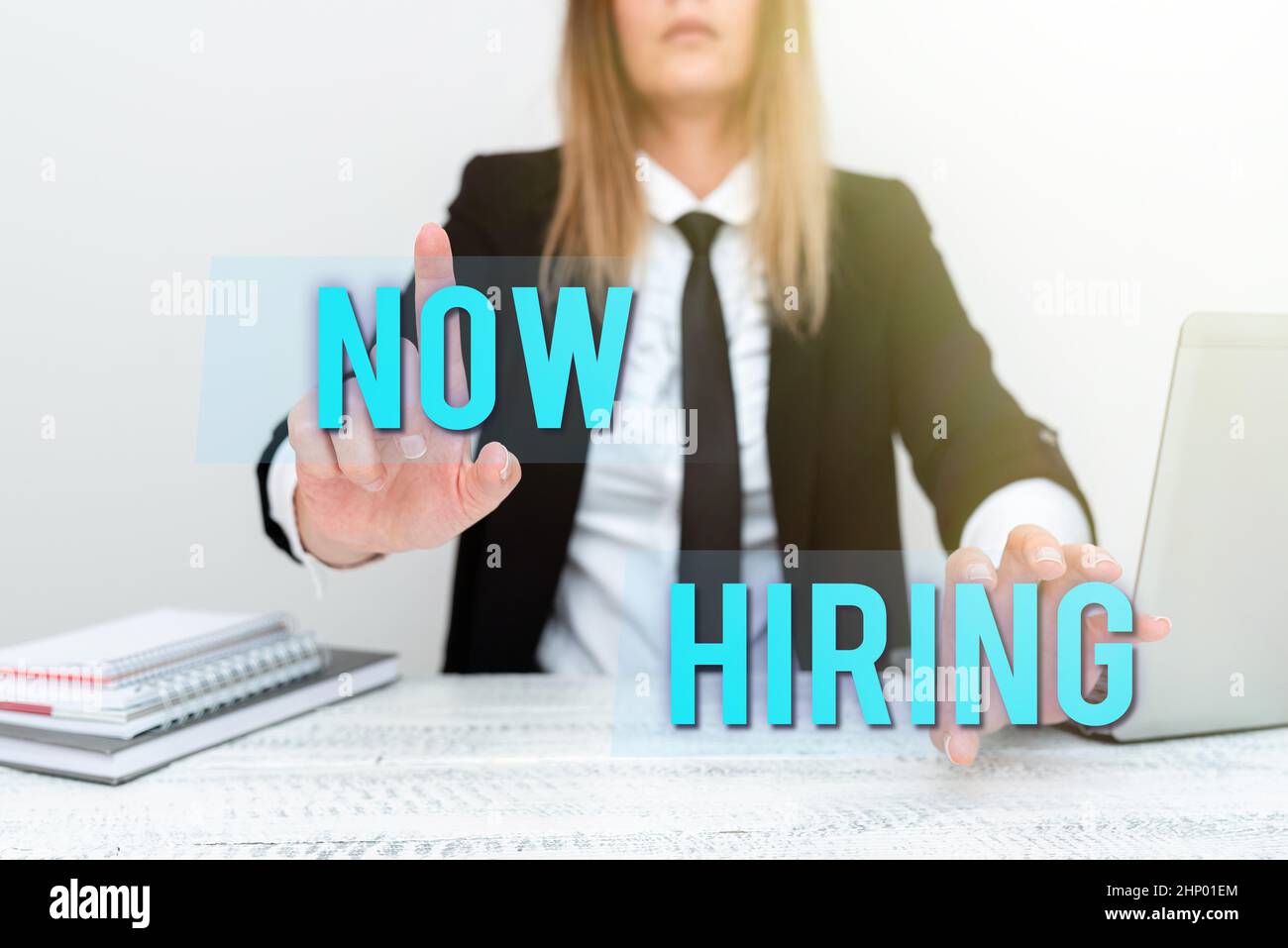 Conceptual caption Now Hiring, Business showcase Workforce Wanted ...