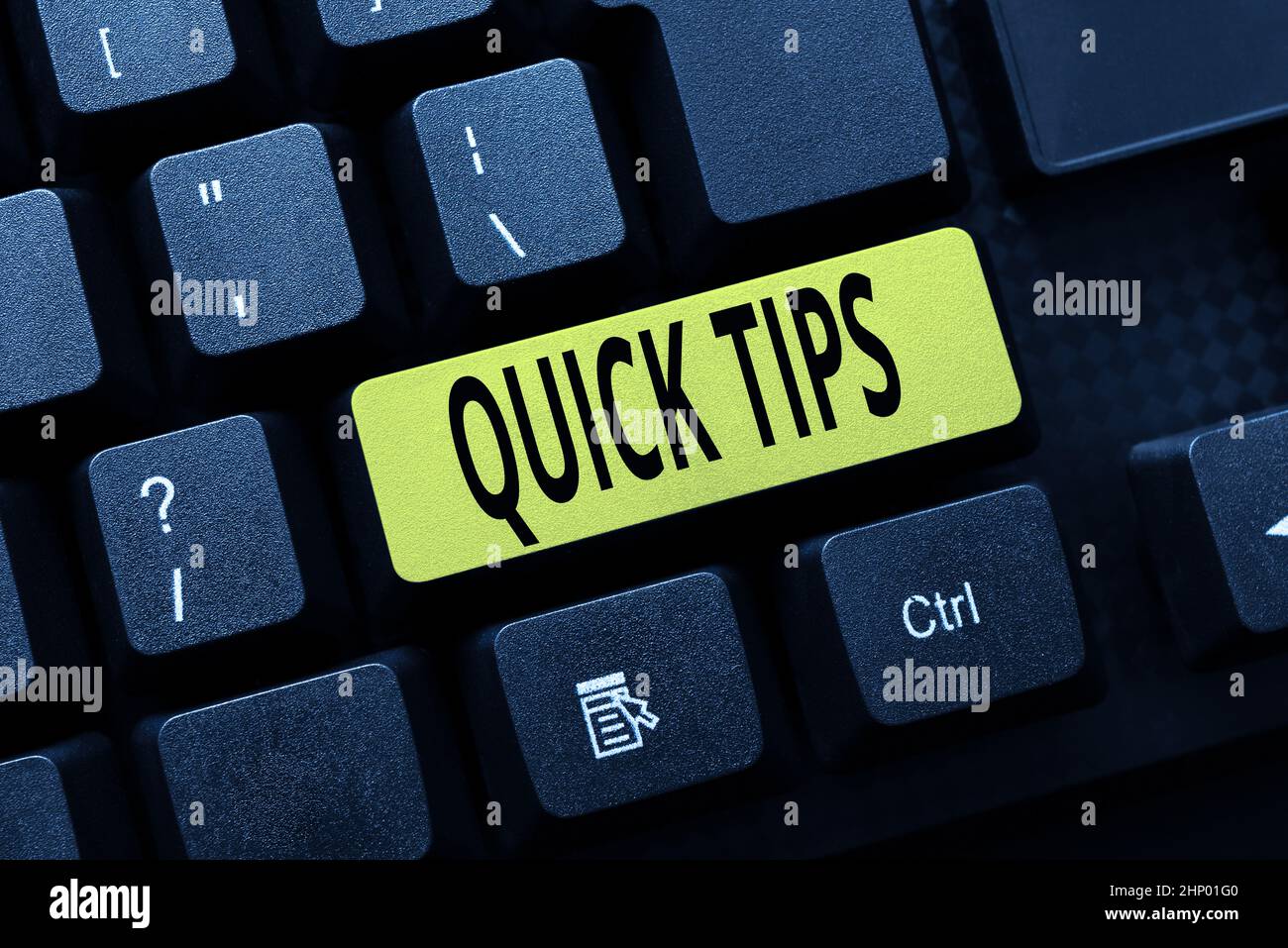Hand writing sign Quick Tips, Business concept small but particularly ...