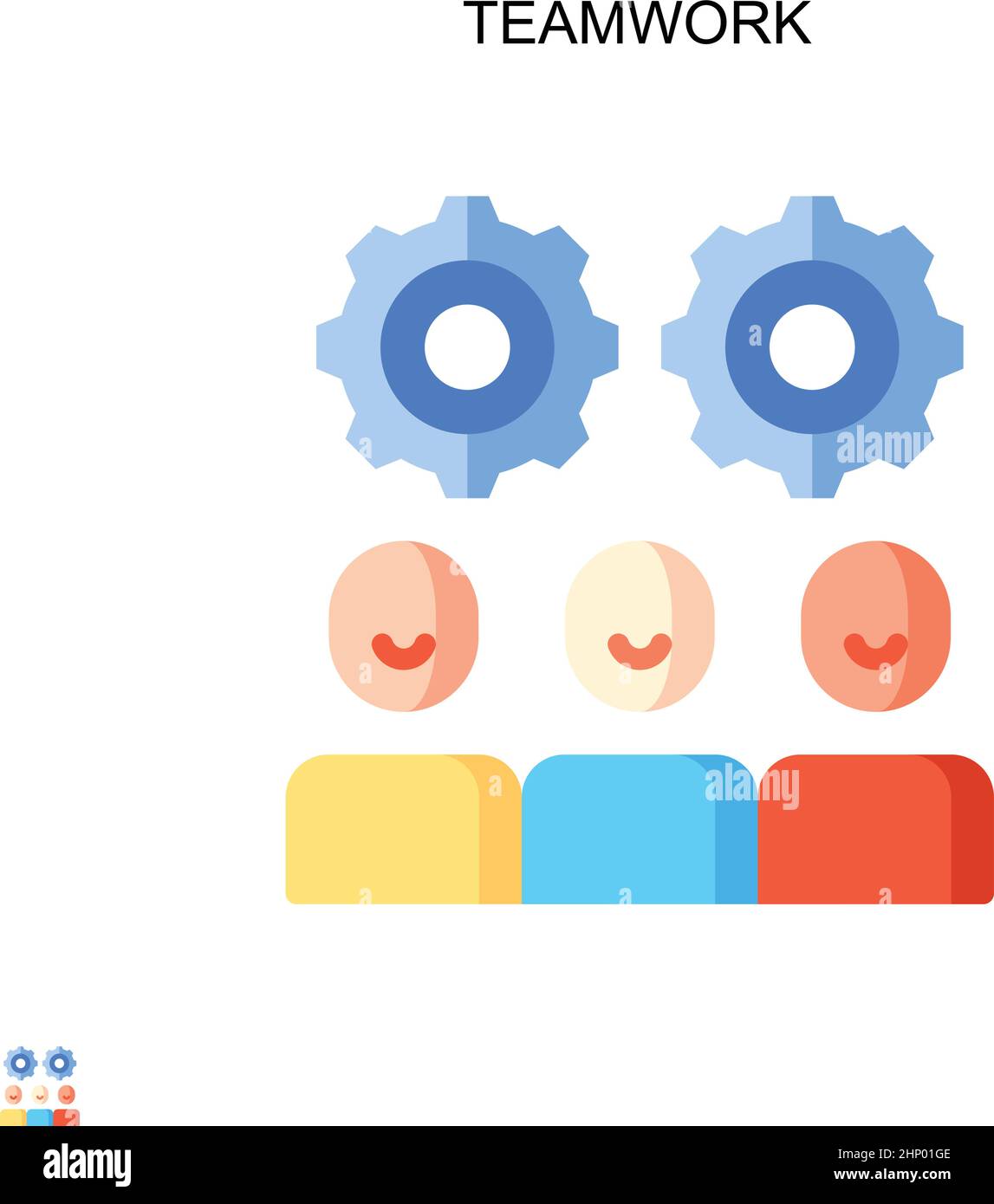 Teamwork Simple vector icon. Illustration symbol design template for ...