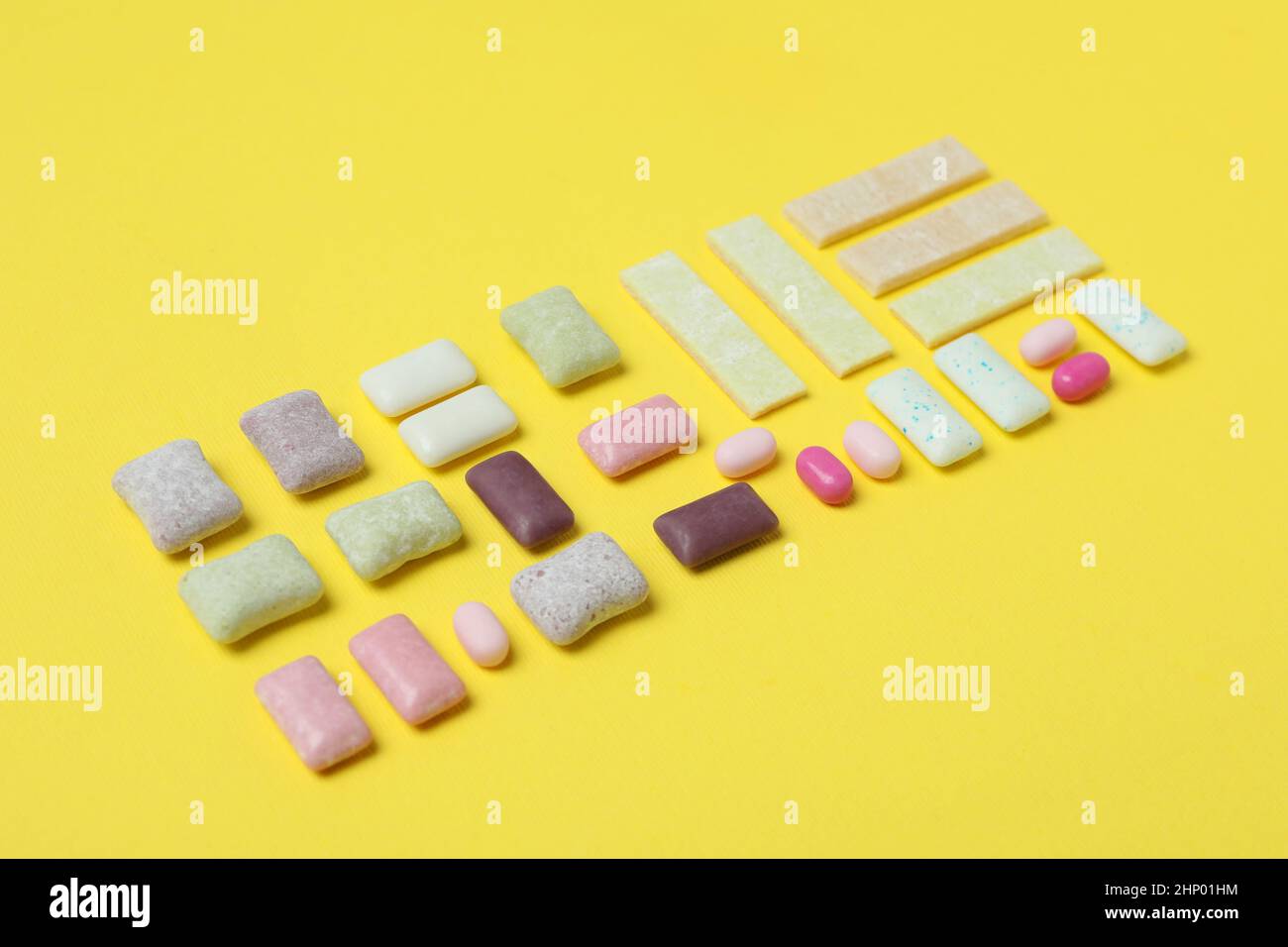 Yellow chewing gum isolated hi-res stock photography and images - Alamy