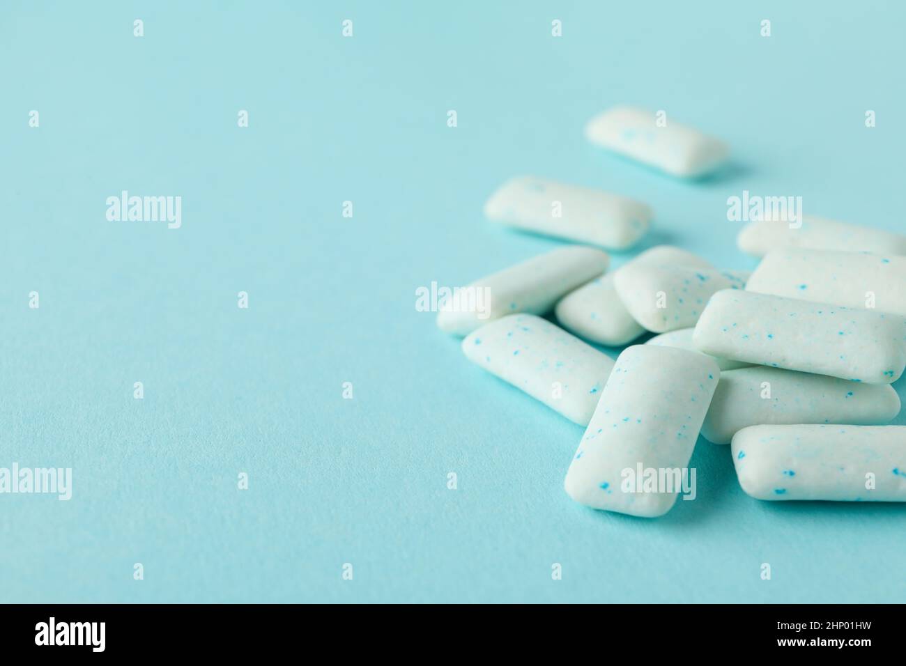 Concept of chewing or bubble gum, space for text Stock Photo - Alamy