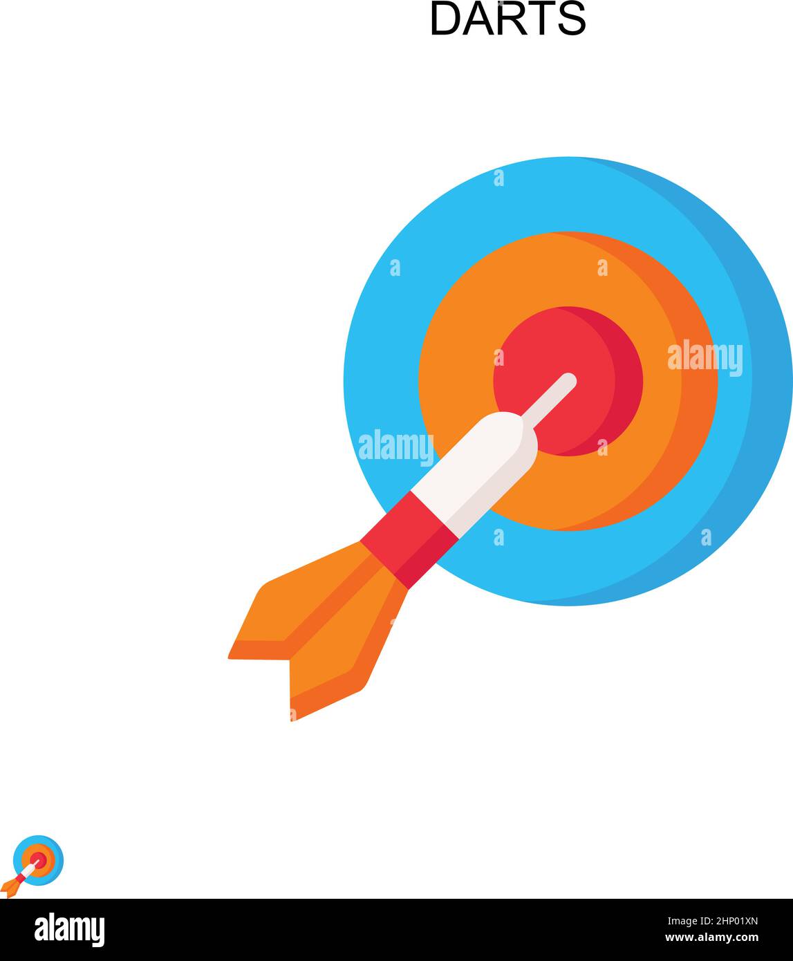 Darts Simple vector icon. Illustration symbol design template for web ...