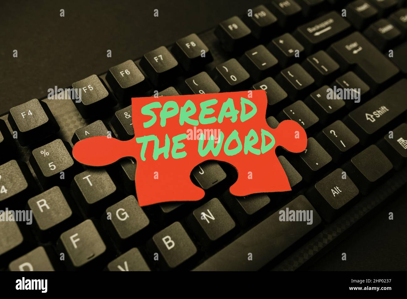 Conceptual display Spread The Word, Conceptual photo share the ...