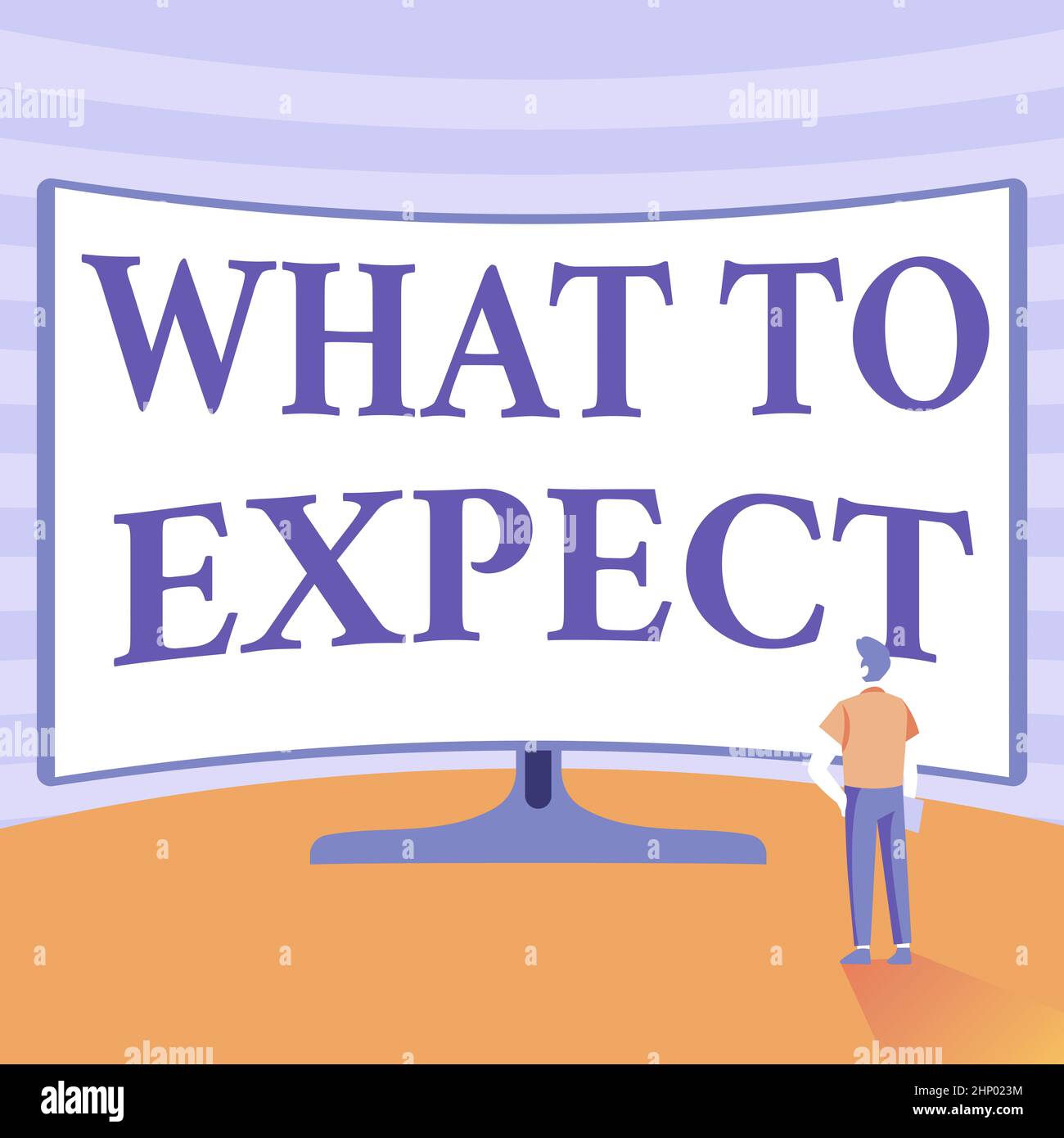 Inspiration showing sign What To Expect, Word for asking about regard ...