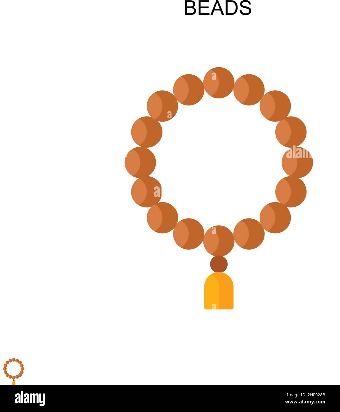 Beads Simple vector icon. Illustration symbol design template for web ...