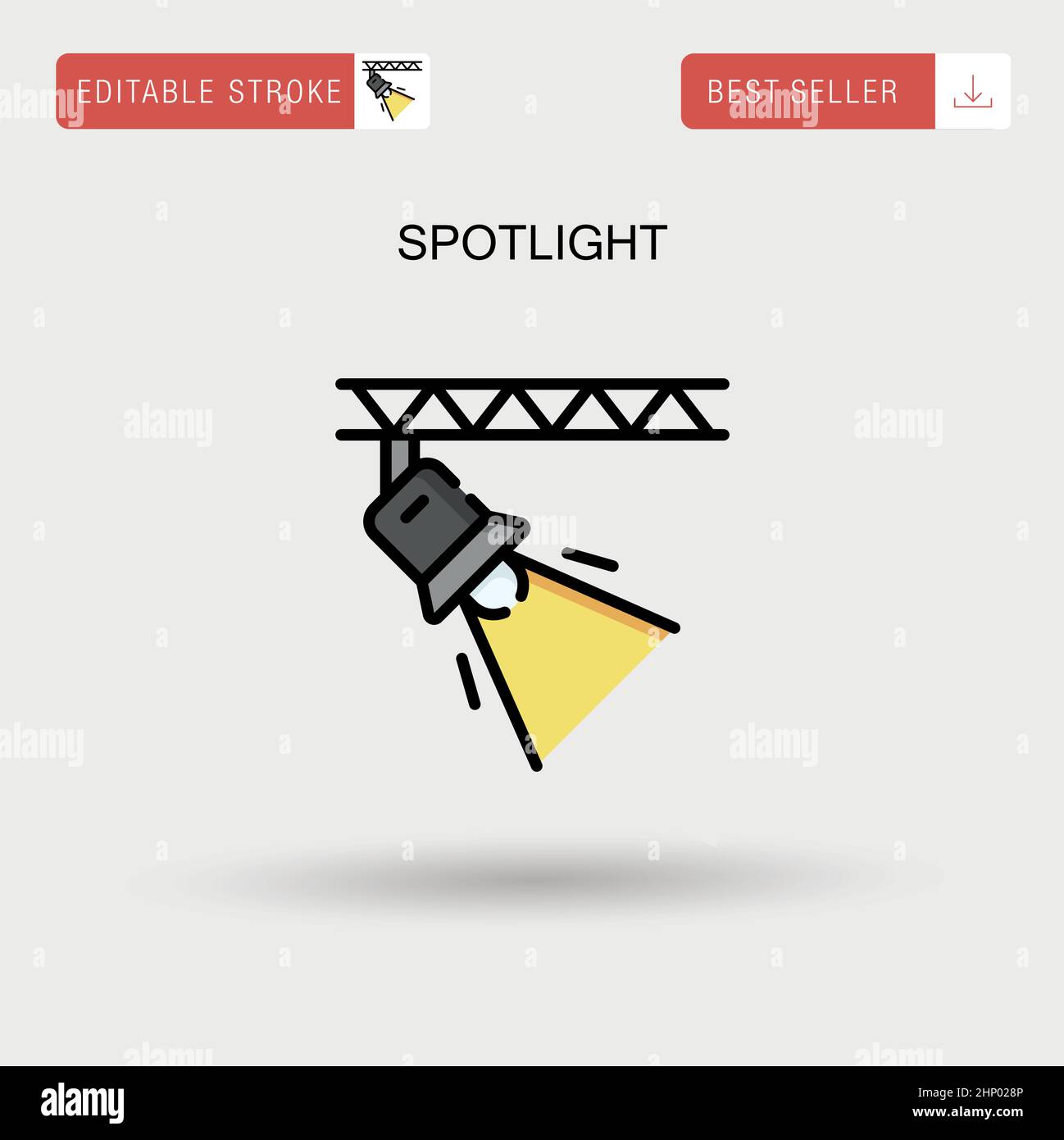 Spotlight and beam icon hi-res stock photography and images - Alamy