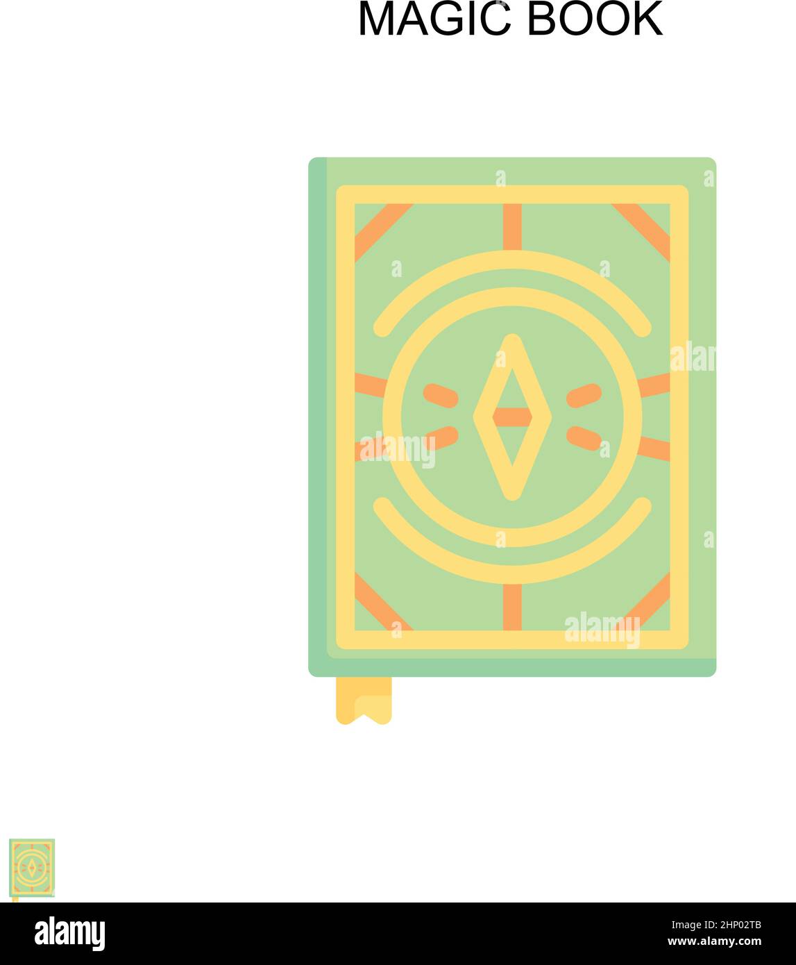 Magic book Simple vector icon. Illustration symbol design template for ...