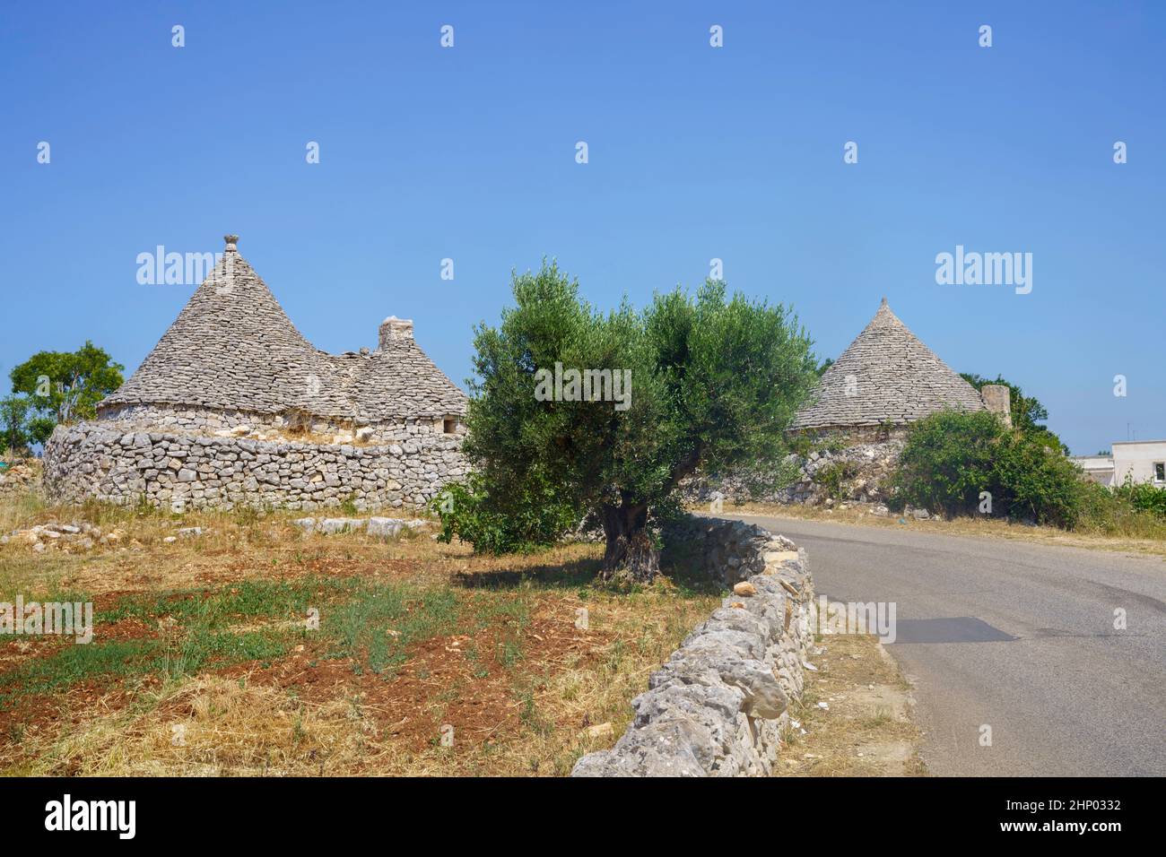 Country landscape in June between Alberobello and Locorotondo, Bari ...