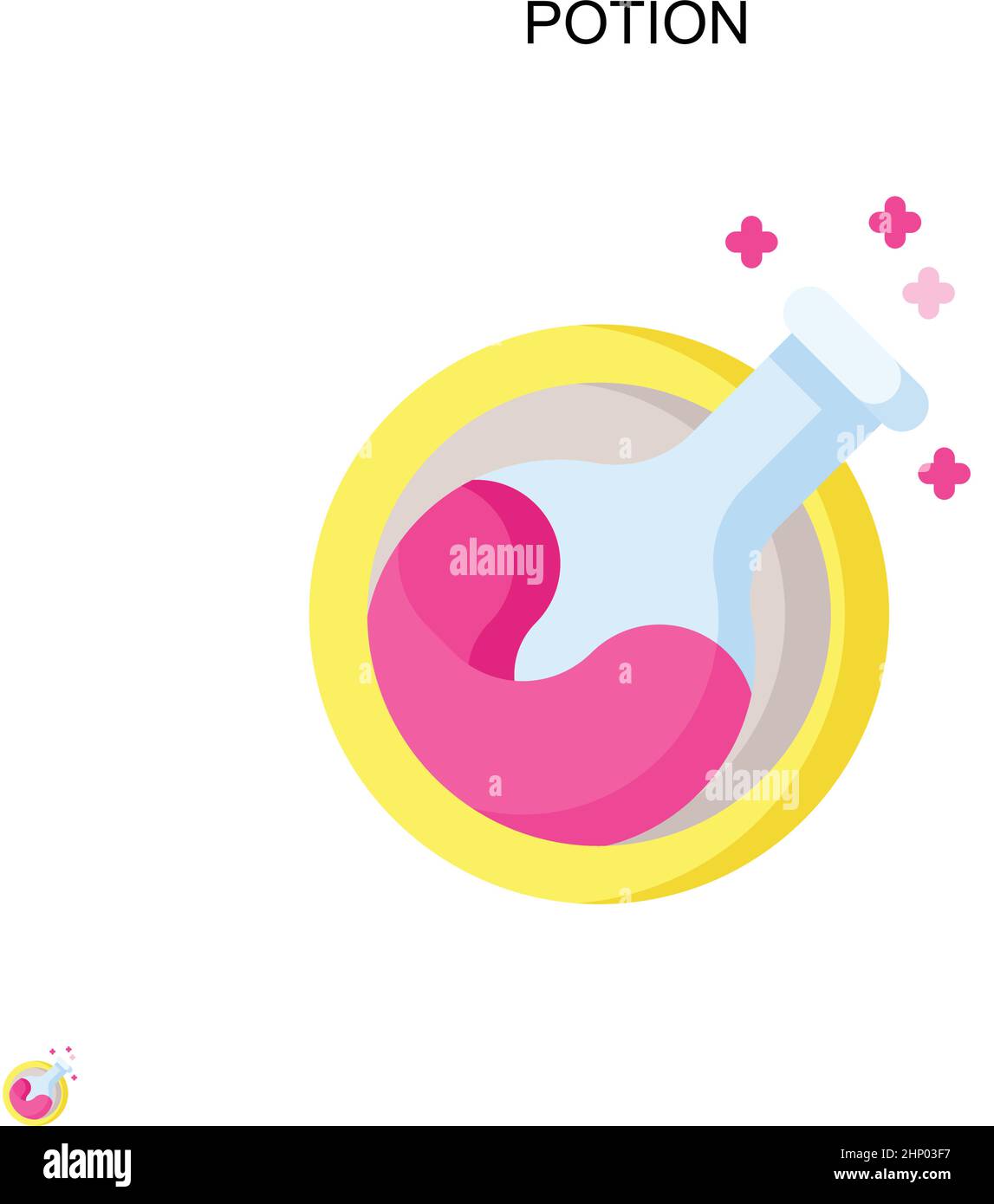 Potion Simple vector icon. Illustration symbol design template for web ...