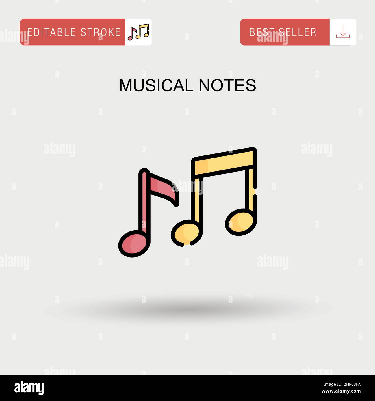 Musical notes Simple vector icon Stock Vector Image & Art - Alamy