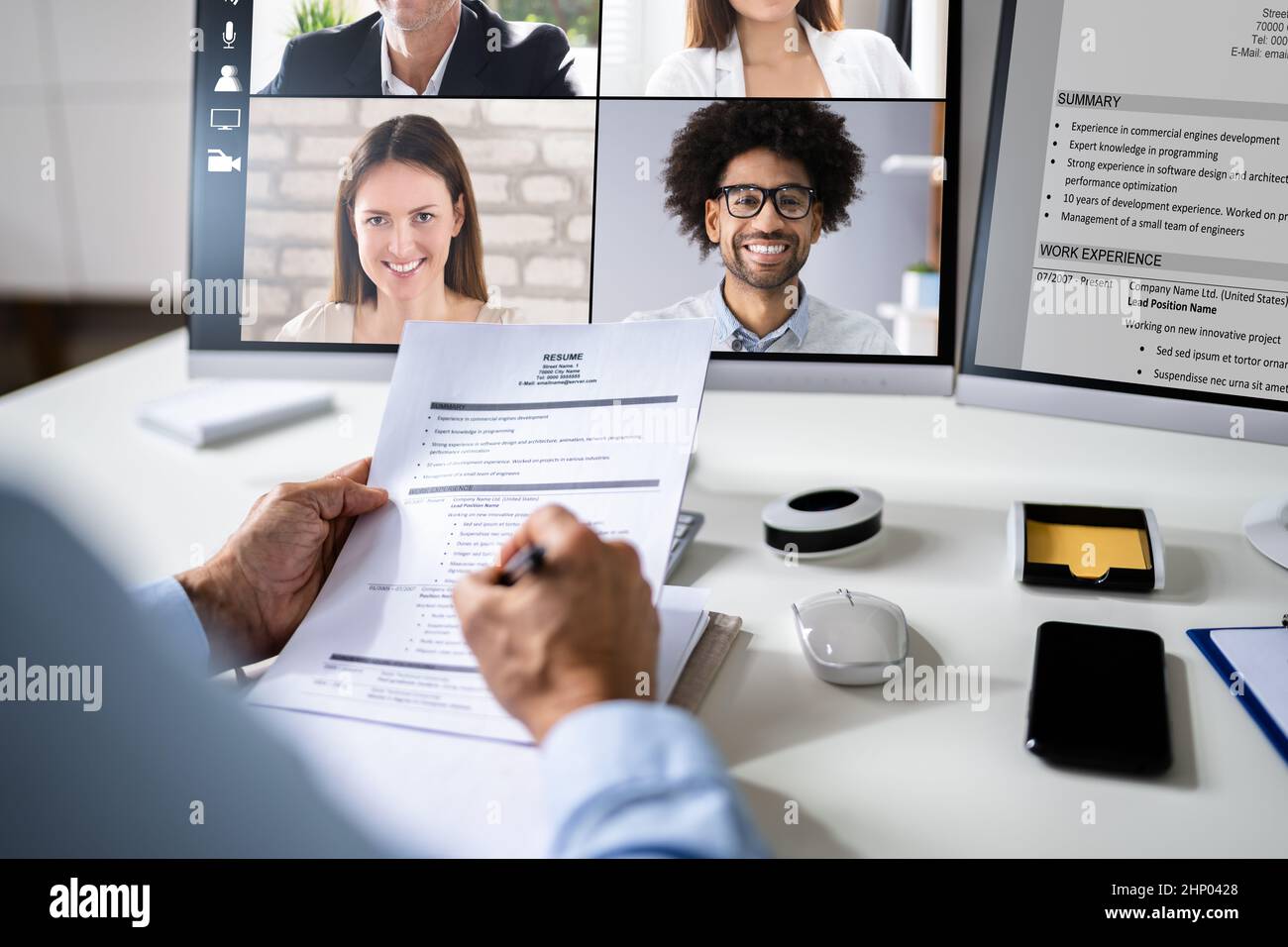 Monitor interview hi-res stock photography and images - Alamy