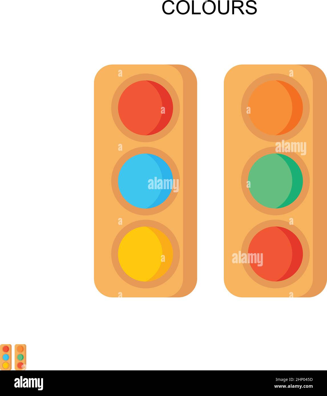 Colours Simple vector icon. Illustration symbol design template for web ...