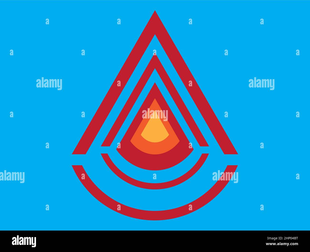Vector graphics of red color, created as a result of the ...