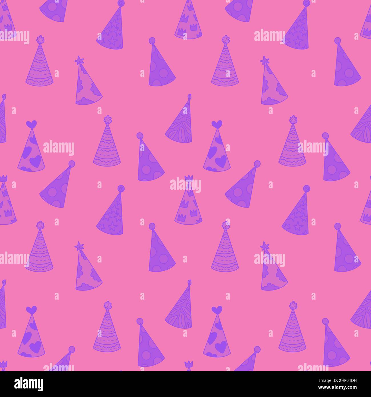 Party hat seamless pattern for fabrics and packaging and gifts and ...