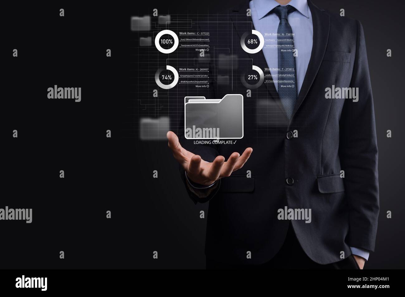 Business developer hand using board framework on virtual modern ...
