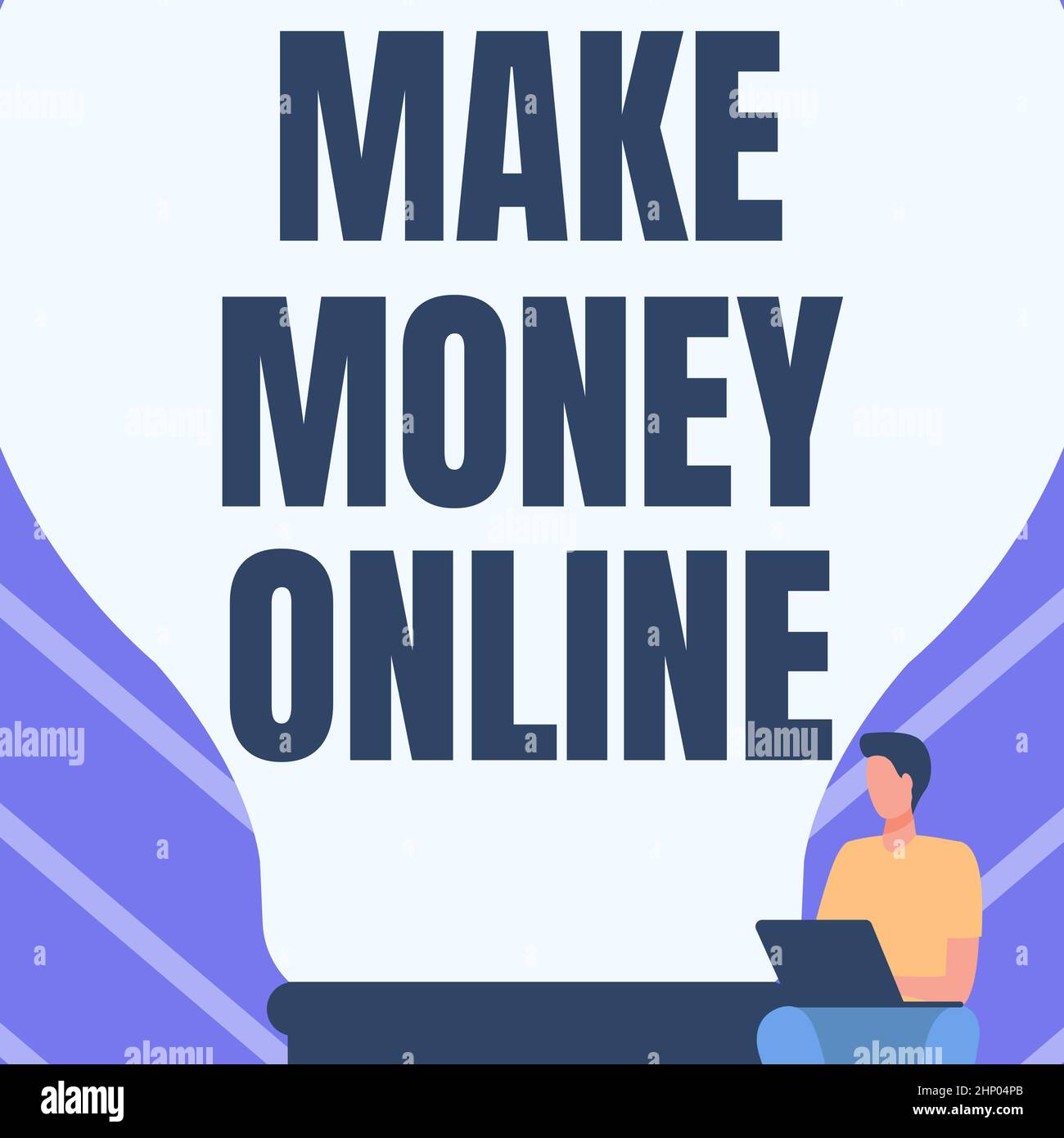 Inspiration showing sign Make Money Online, Concept meaning making ...