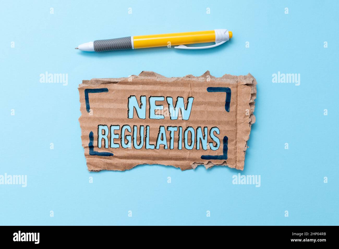 Sign displaying New Regulations, Business overview rules made ...