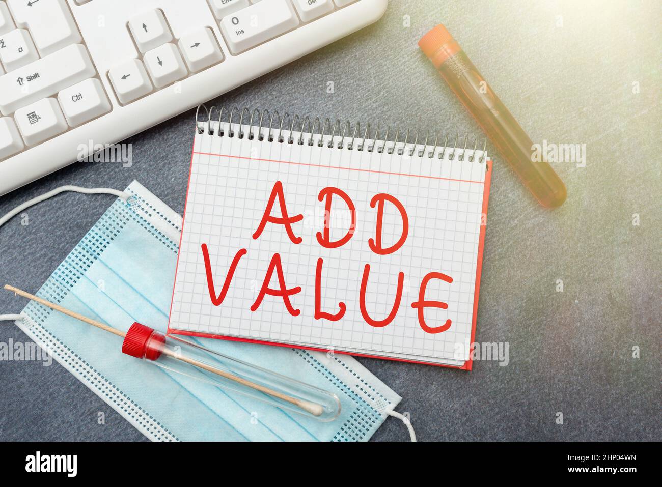 Text caption presenting Add Value, Conceptual photo an improvement or ...