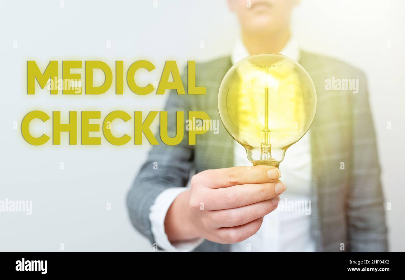 Sign displaying Medical Checkup, Business showcase thorough physical ...