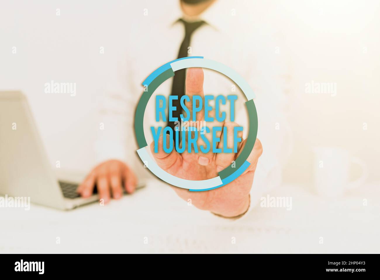 Conceptual display Respect Yourself, Business concept believing that ...