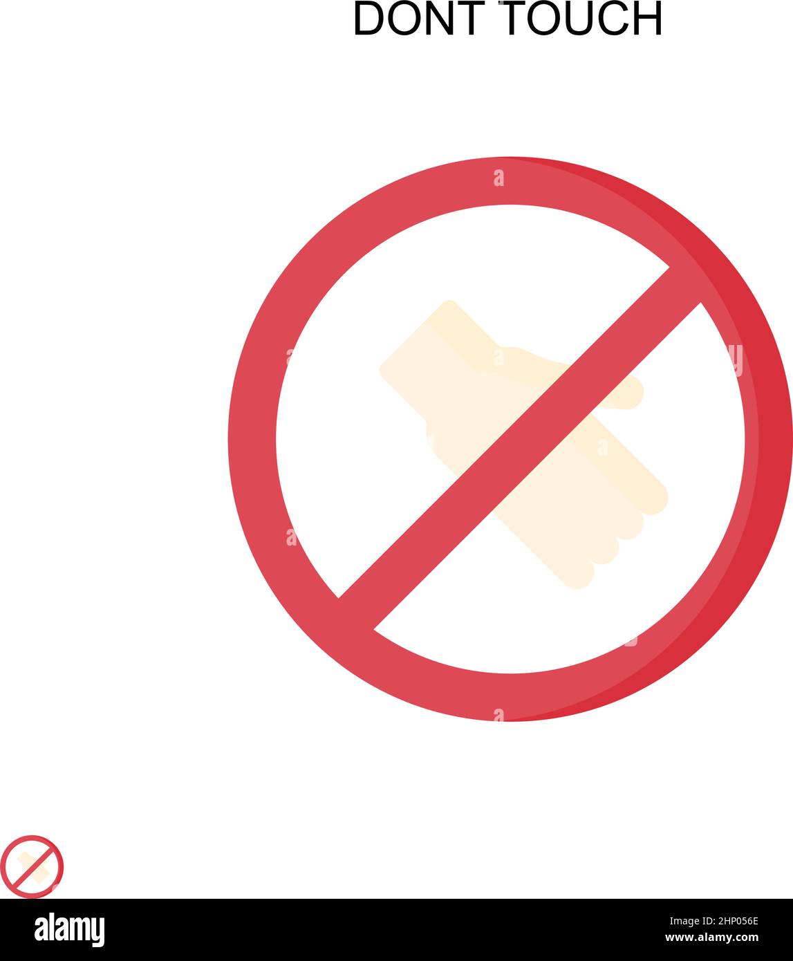 Dont touch Simple vector icon. Illustration symbol design template for ...