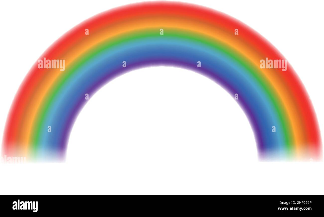 Rainbow arch shape. Realistic colorful light spectrum Stock Vector ...