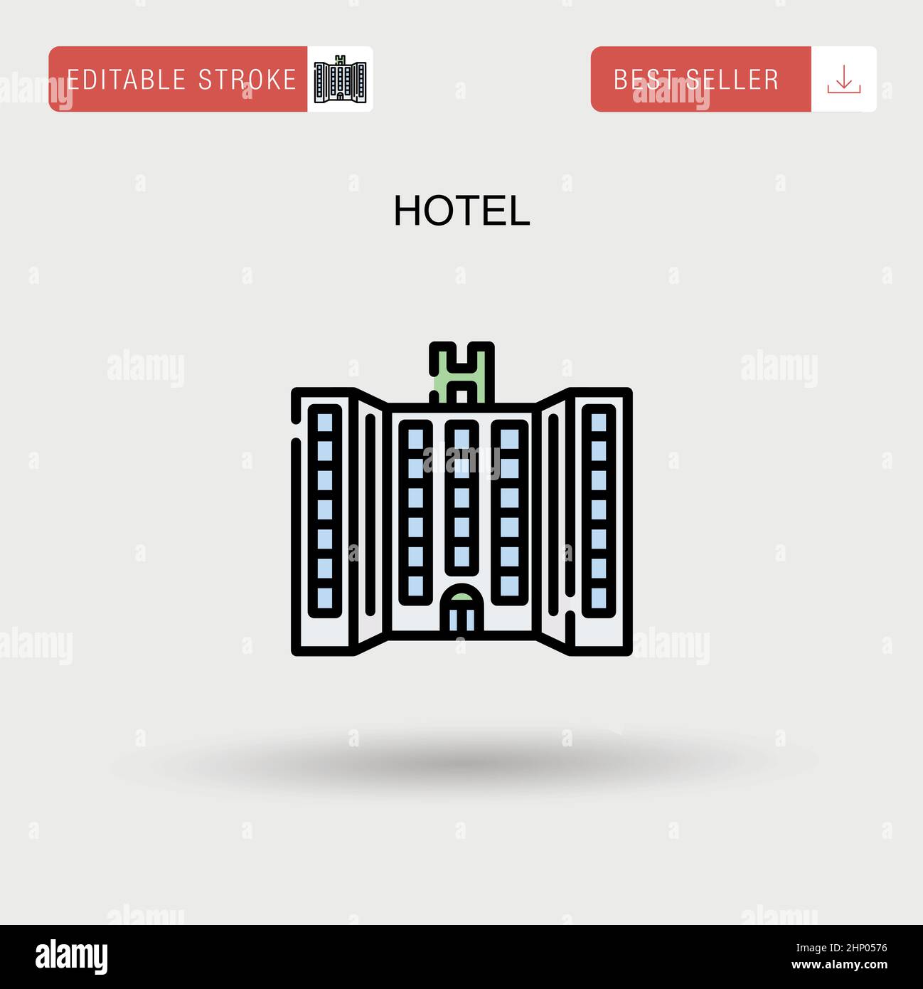 Hotel Simple vector icon Stock Vector Image & Art - Alamy