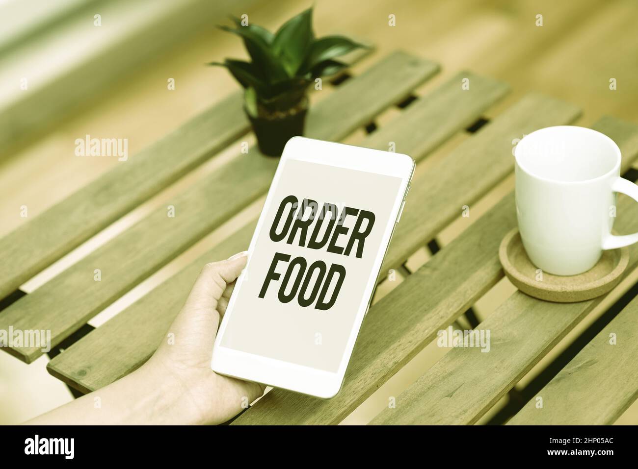 Inspiration showing sign Order Food, Word Written on the process of ...