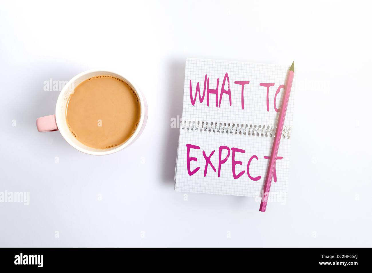 Text caption presenting What To Expect, Word Written on asking about ...