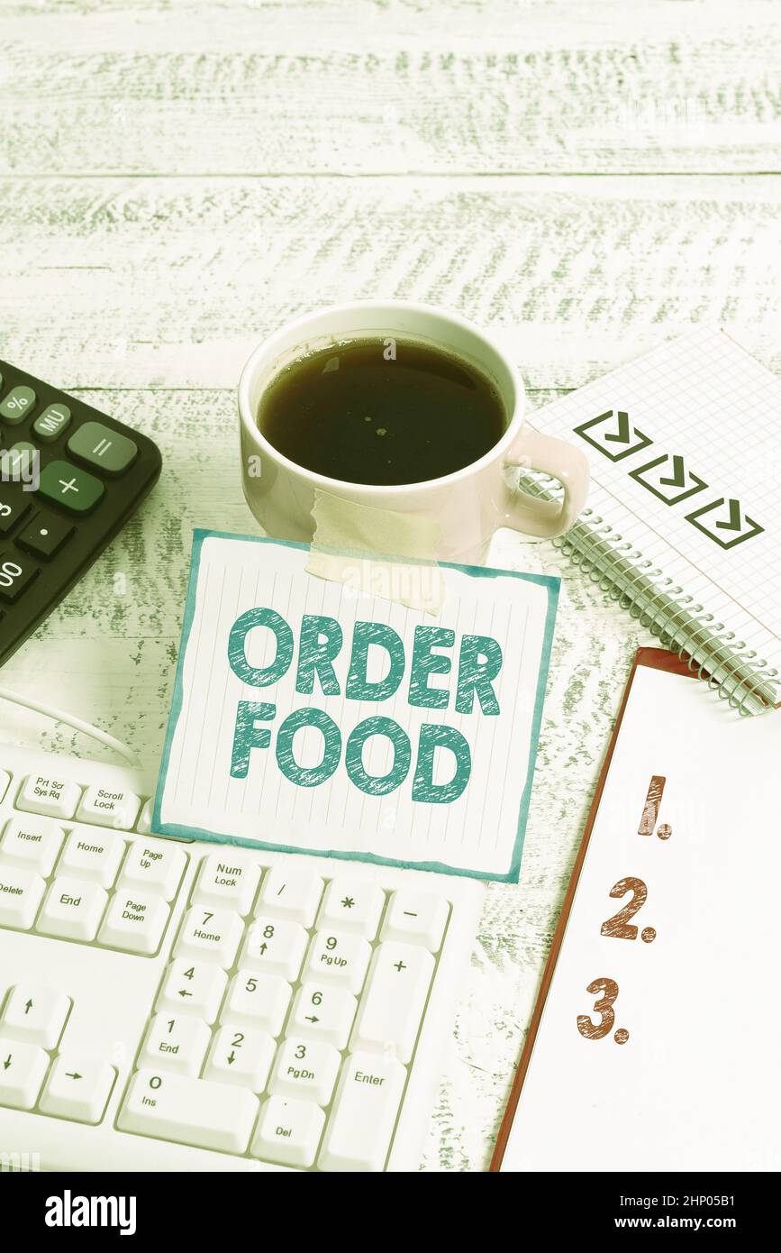 Conceptual display Order Food, Concept meaning the process of ...