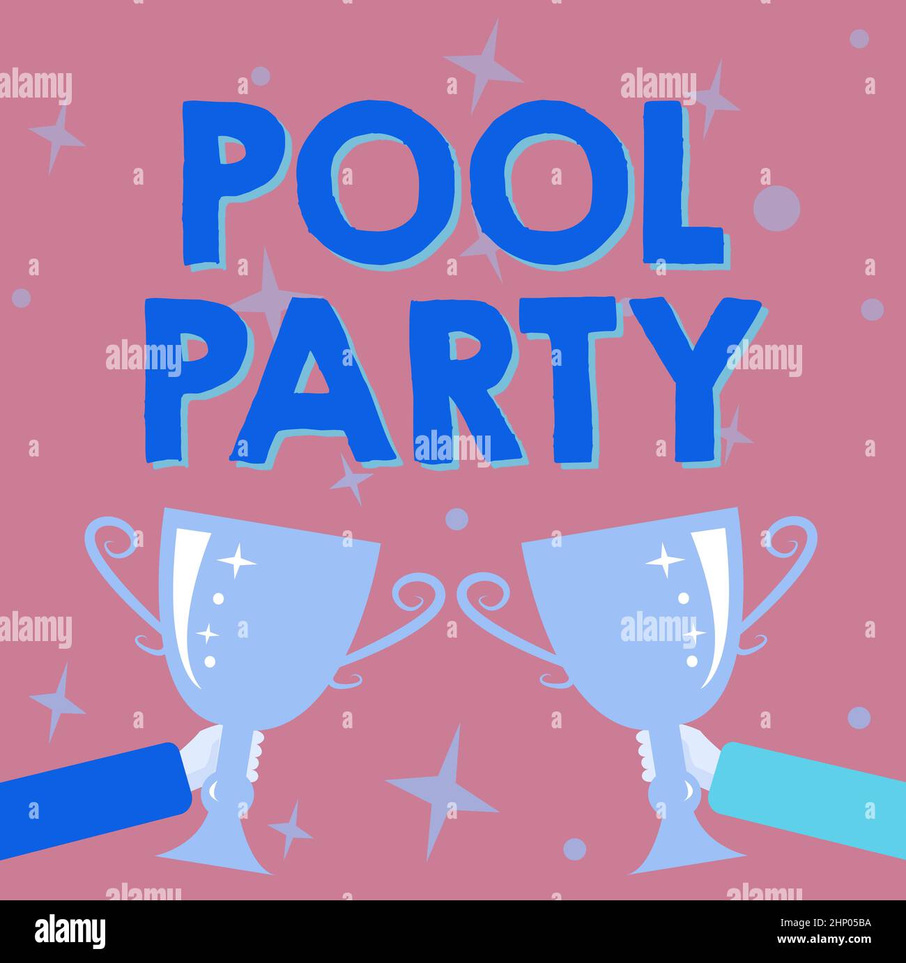 Conceptual display Pool Party, Word Written on celebration that ...