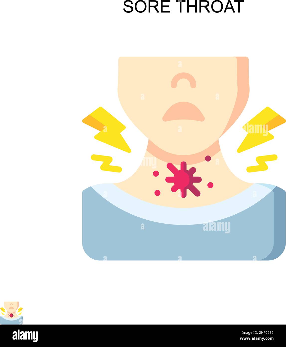 Sore throat icon hi-res stock photography and images - Alamy
