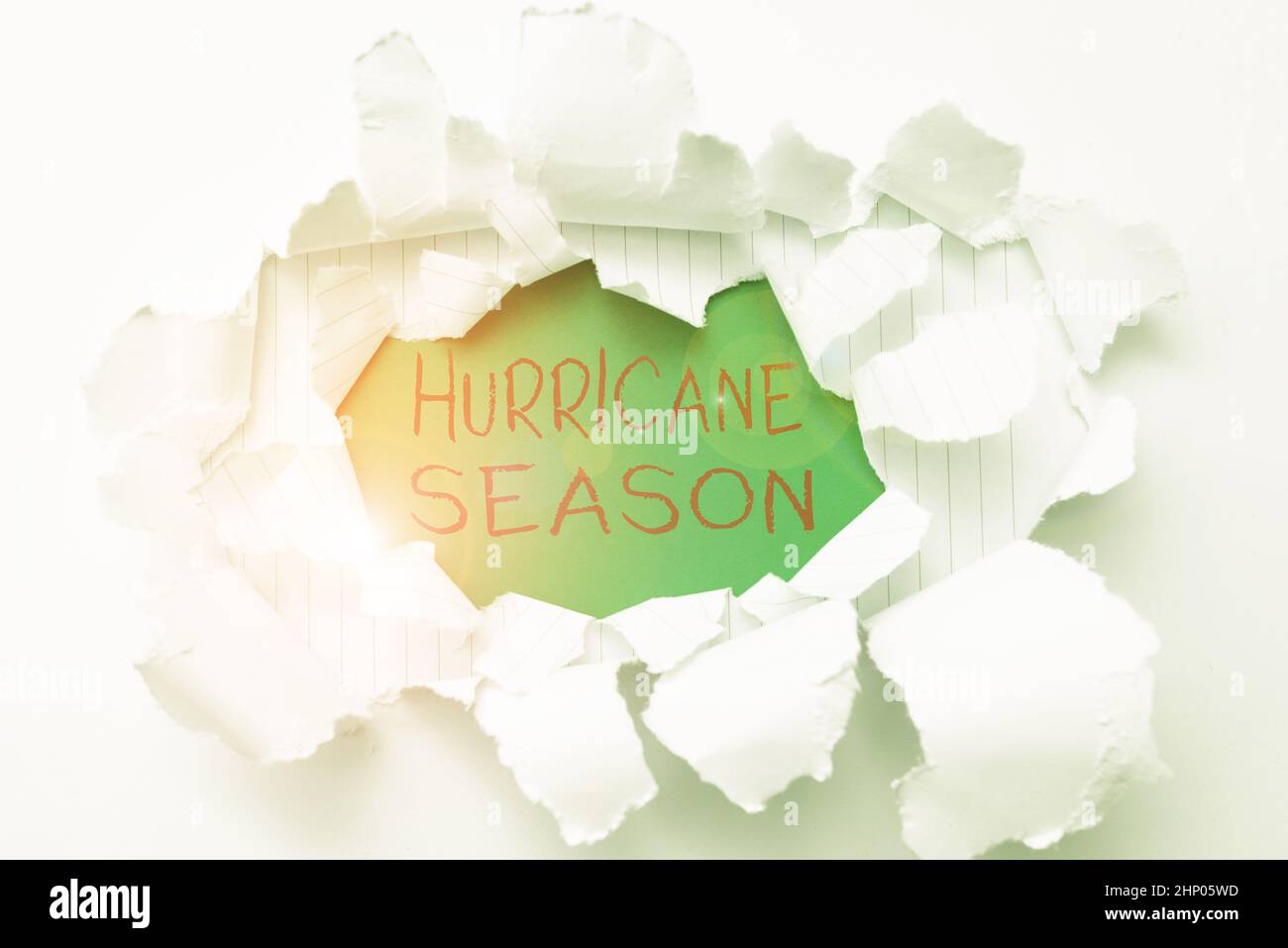 Hand writing sign Hurricane Season, Word for time when most tropical ...